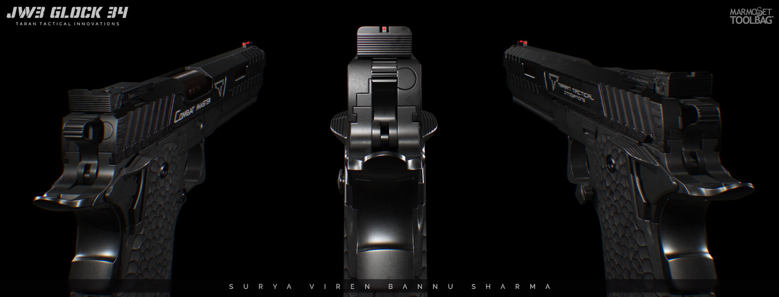 Surya Sharma - JW3 STI 2011 Combat Master - High-Poly Handgun/Weapon ...