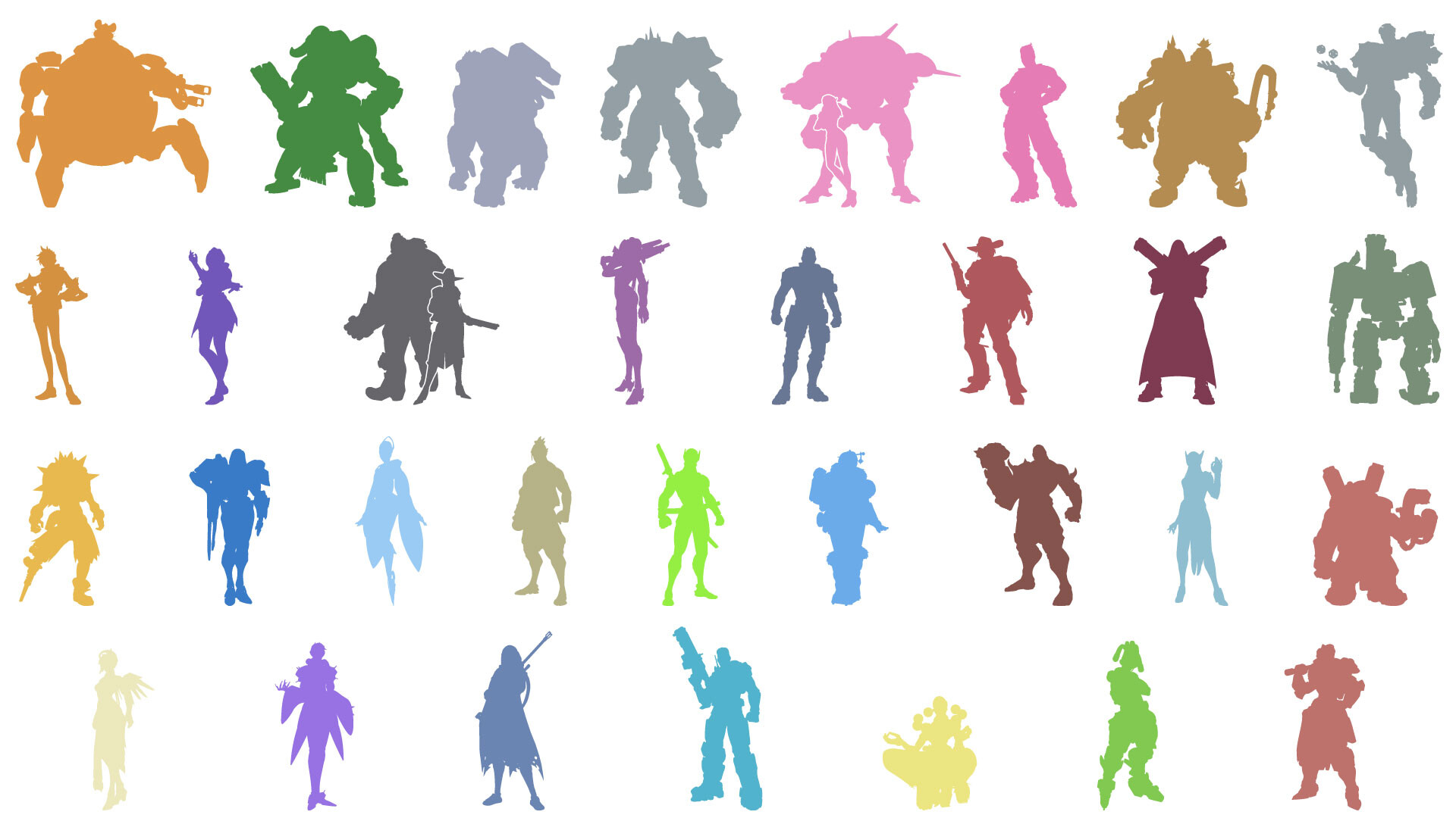 ArtStation - overwatch flat characters