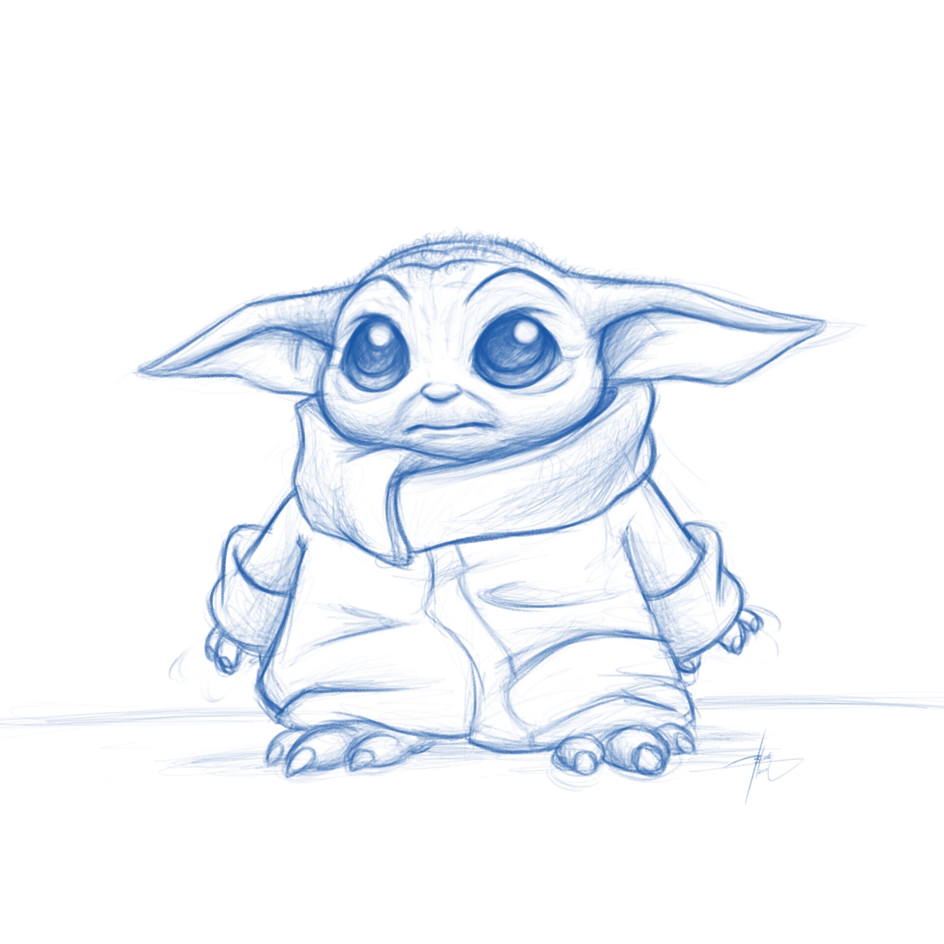 ArtStation - Grogu - The Mandalorian Sketch
