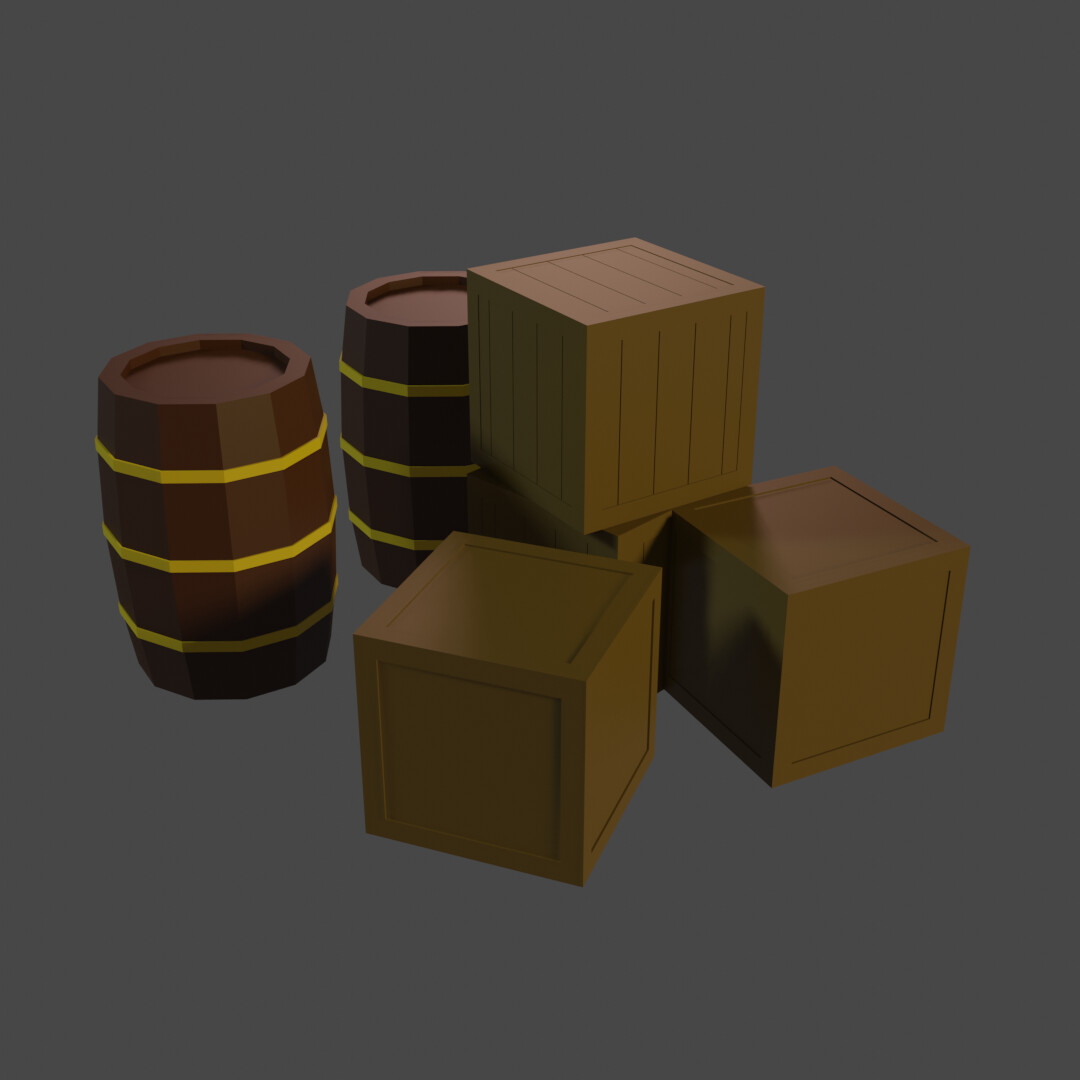 ArtStation - Barrels & Crates