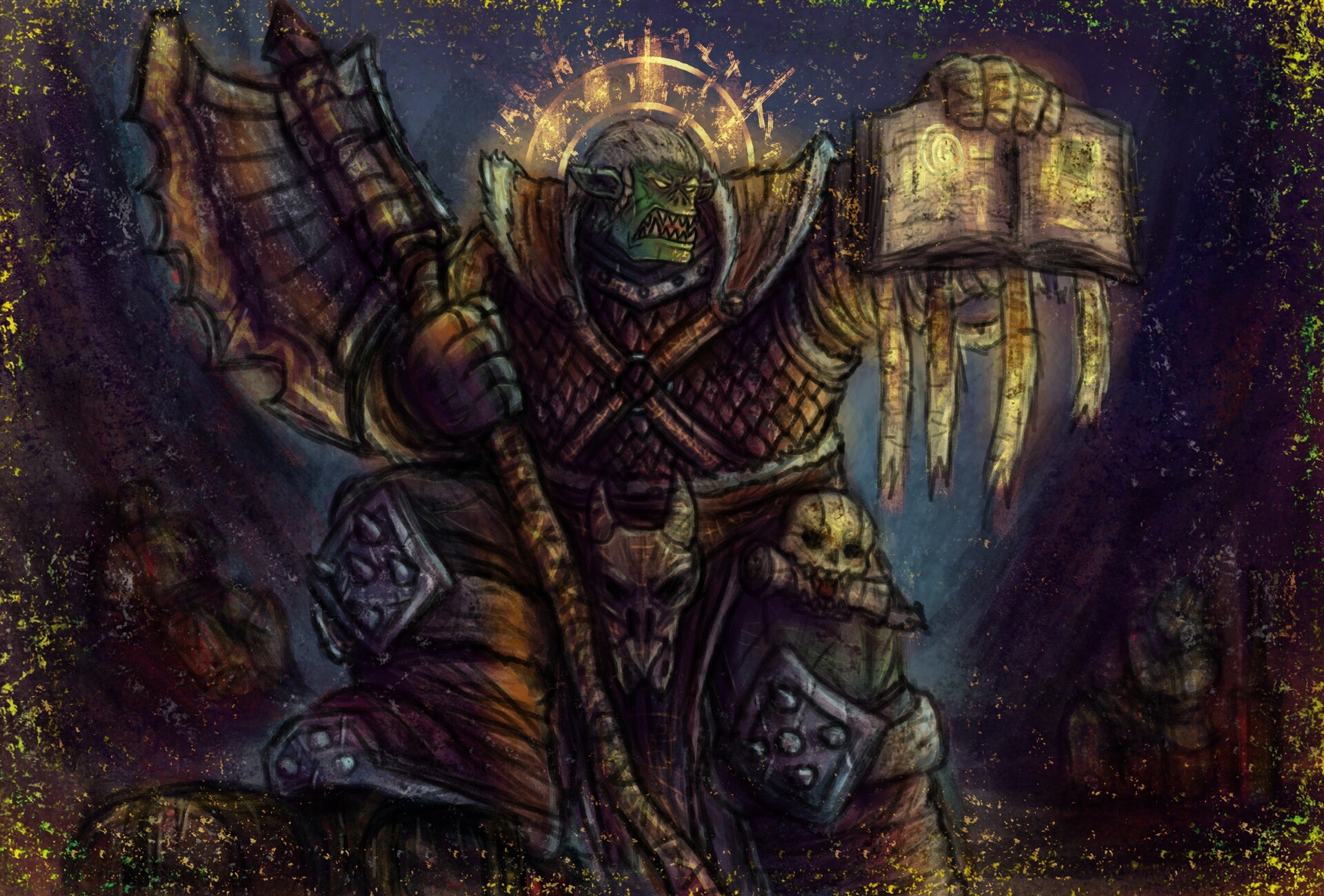 ArtStation - A Half-Orc / Half-Elf ,Barbarian OC commission for the ...
