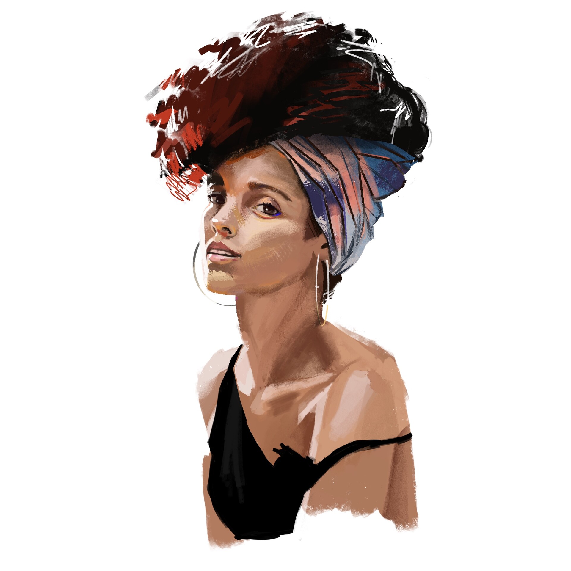 ArtStation - Alicia Keys Portrait