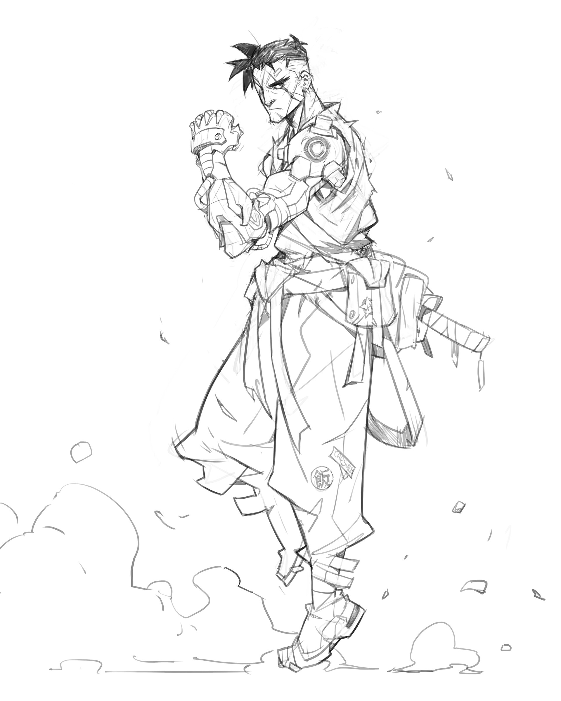 future gohan drawing easy