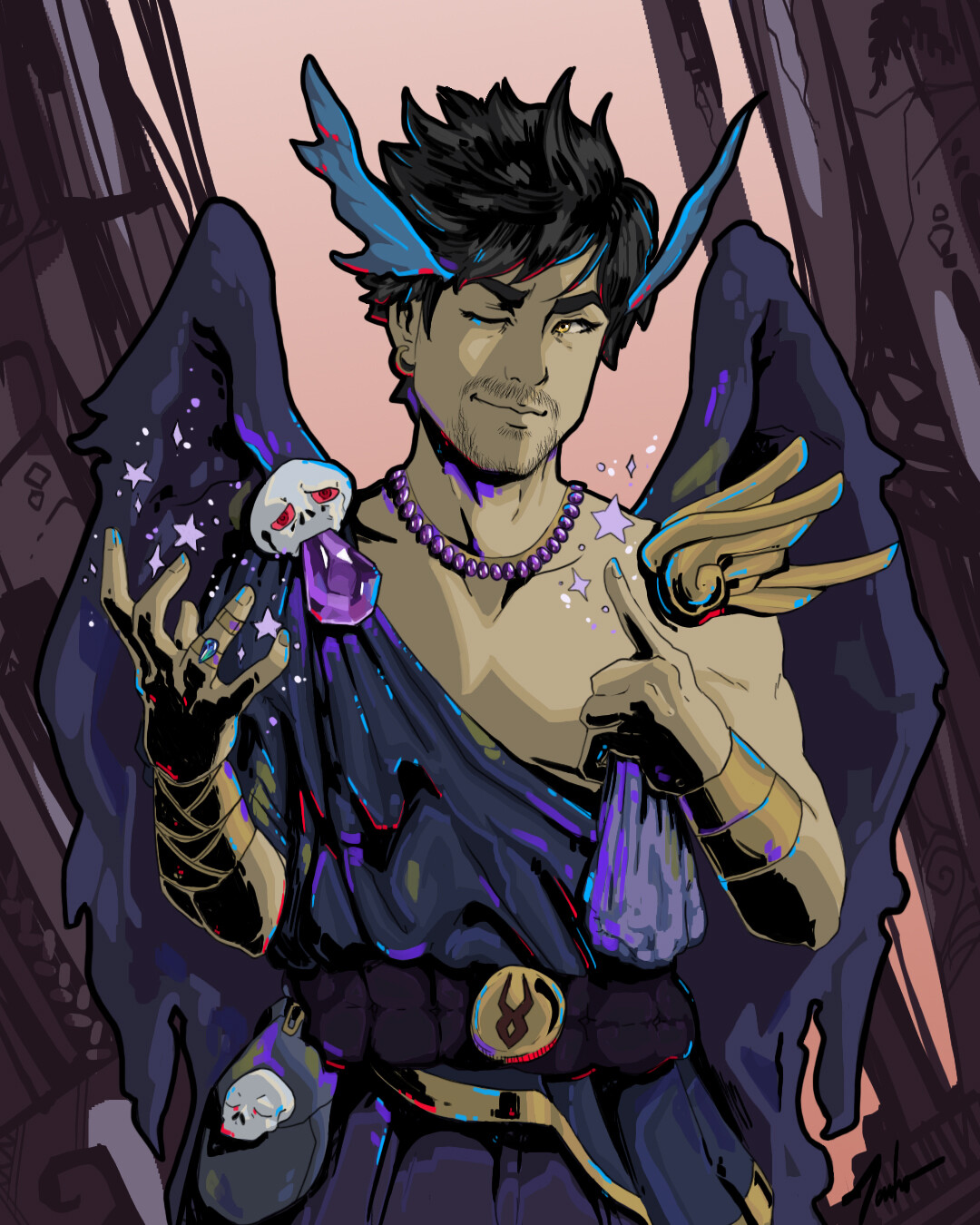 ArtStation - Me as Morpheus in Hades Videogame | Self Portrait Concept