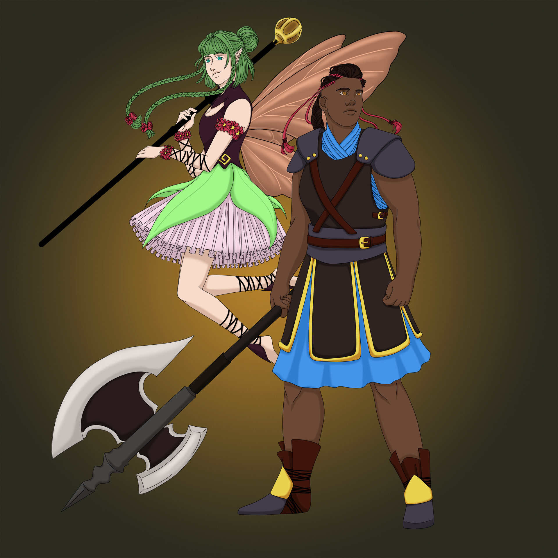 ArtStation - Fairy and Warrior