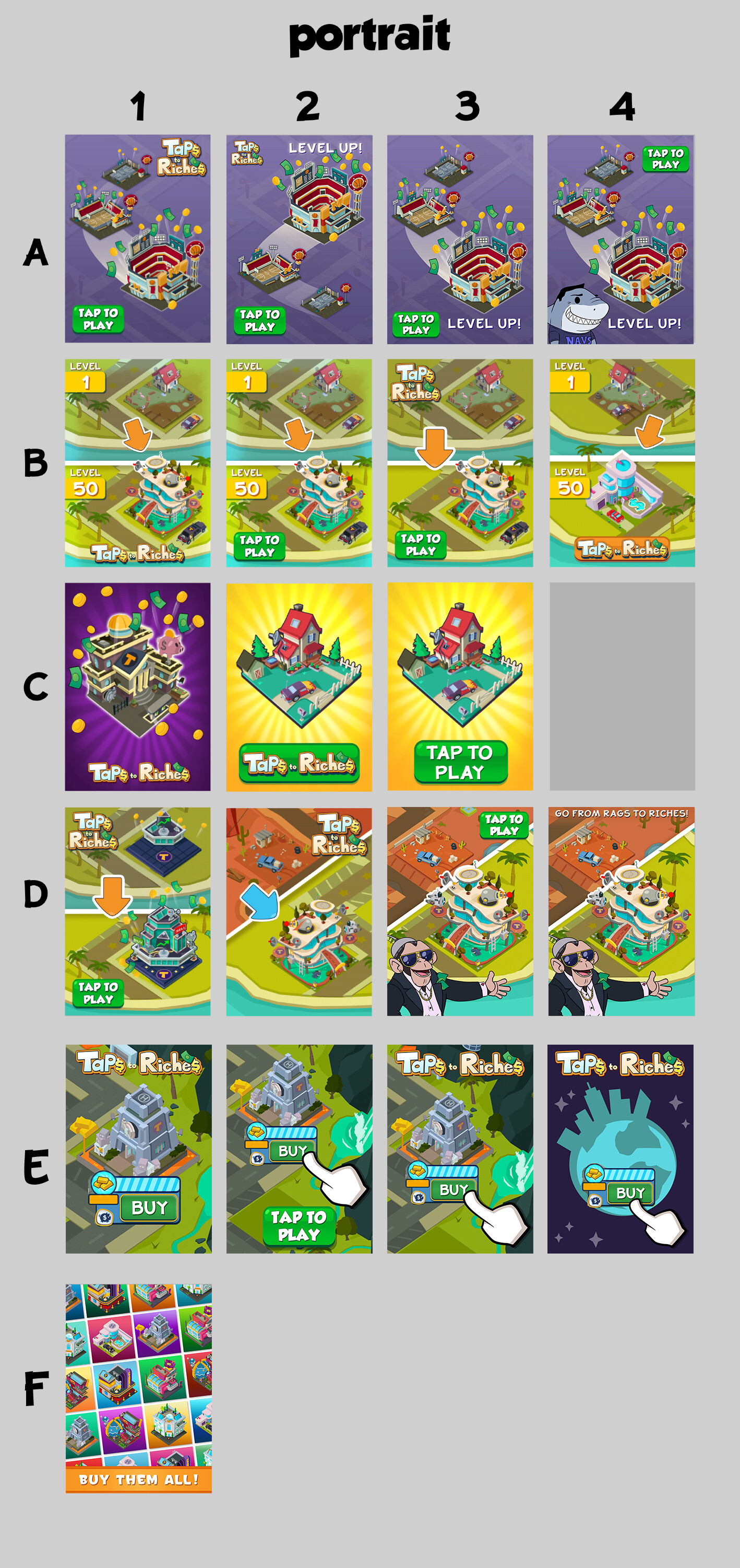 Sam Wonser - Taps 2 Riches: Static Creatives (Interstitials & Feature ...