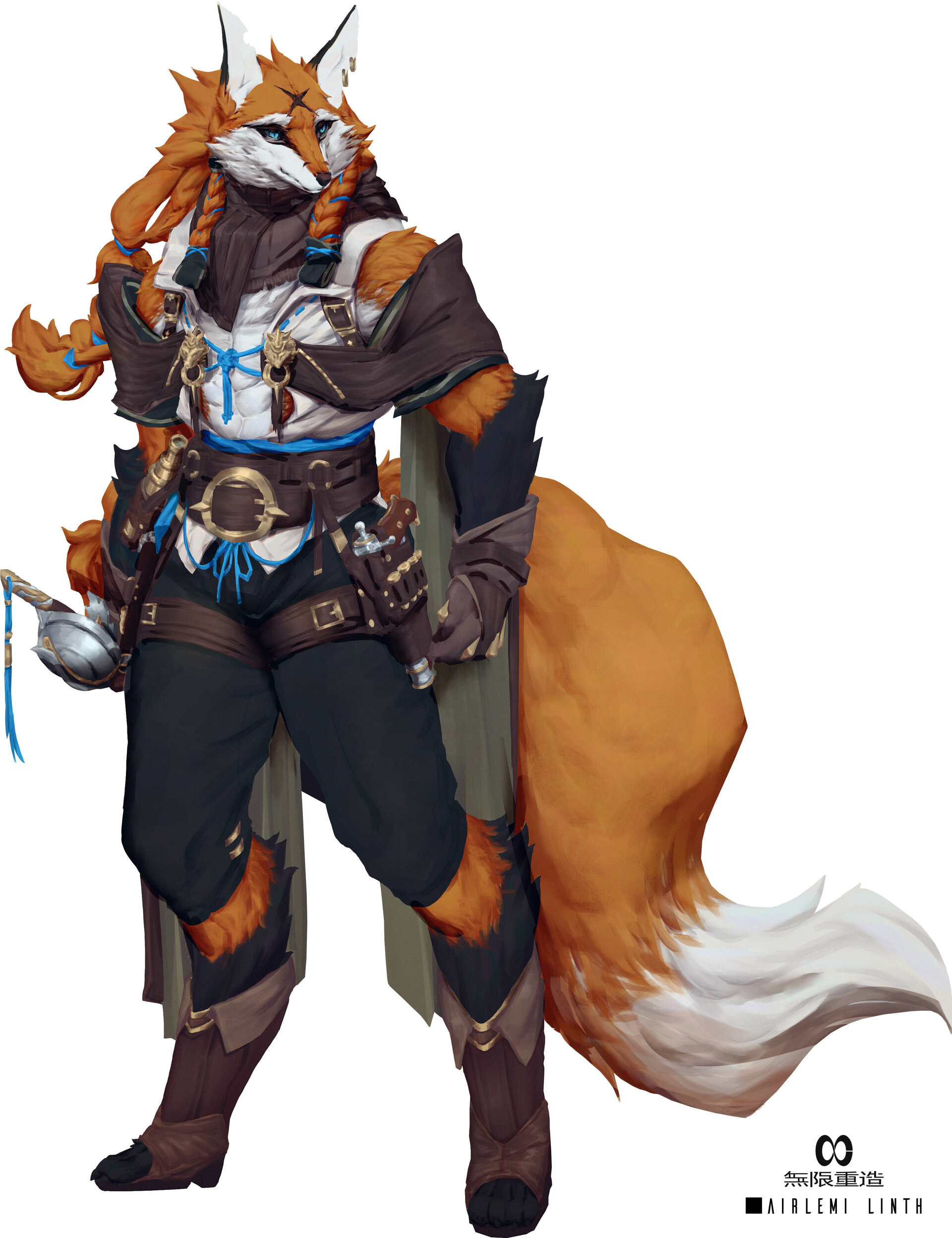 ArtStation - fox pirate doodle