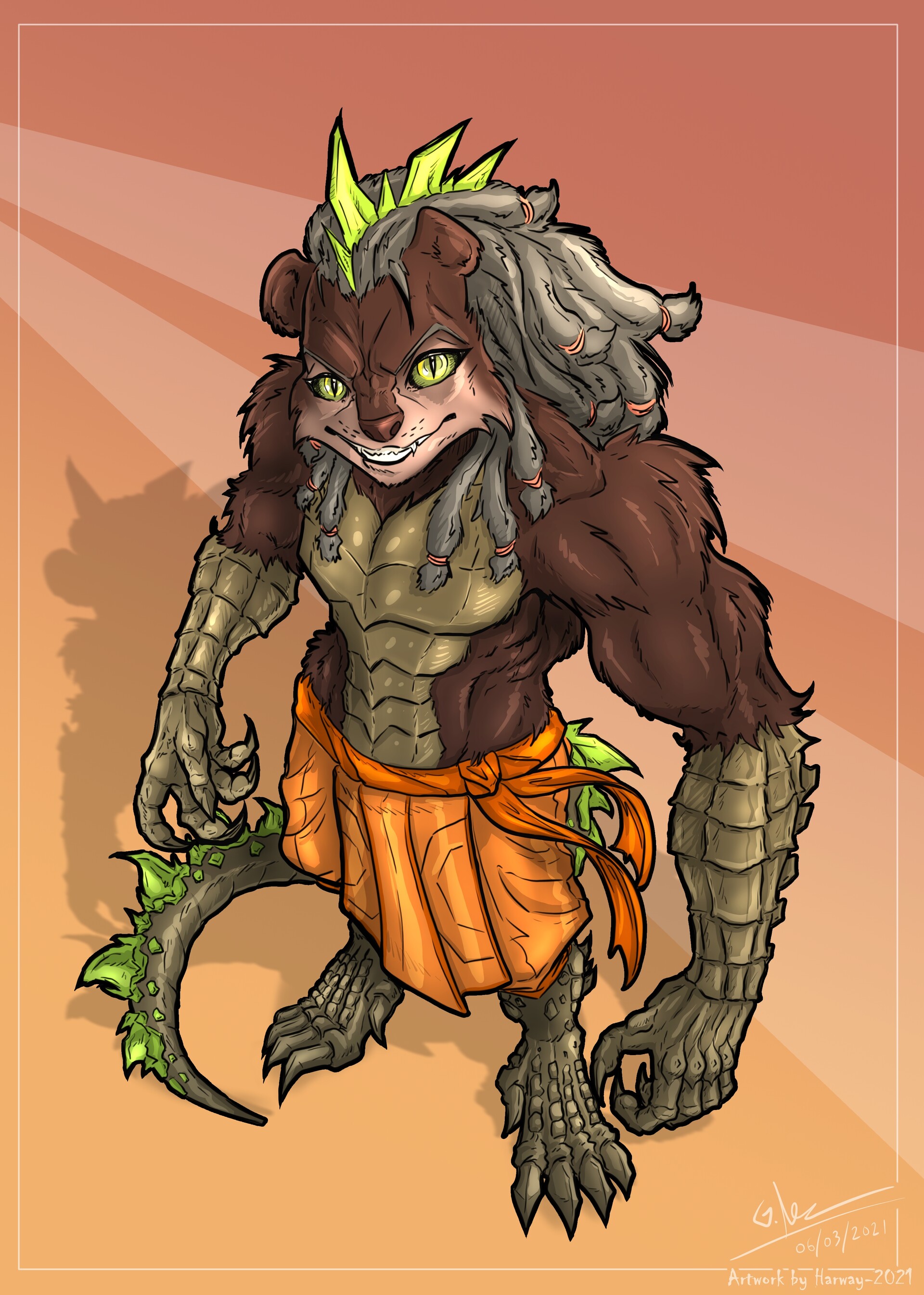 ArtStation - Armored lizard bear