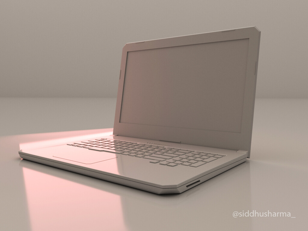 ArtStation - 3D_model_of_Asus_laptop by Siddhu Sharma