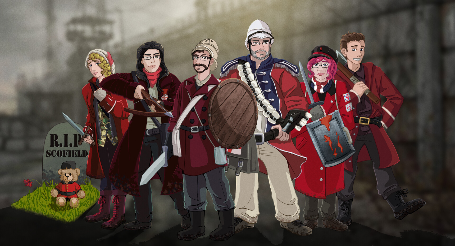 ArtStation - Call in the Red Coats - the apocalypse won't know what hit it.