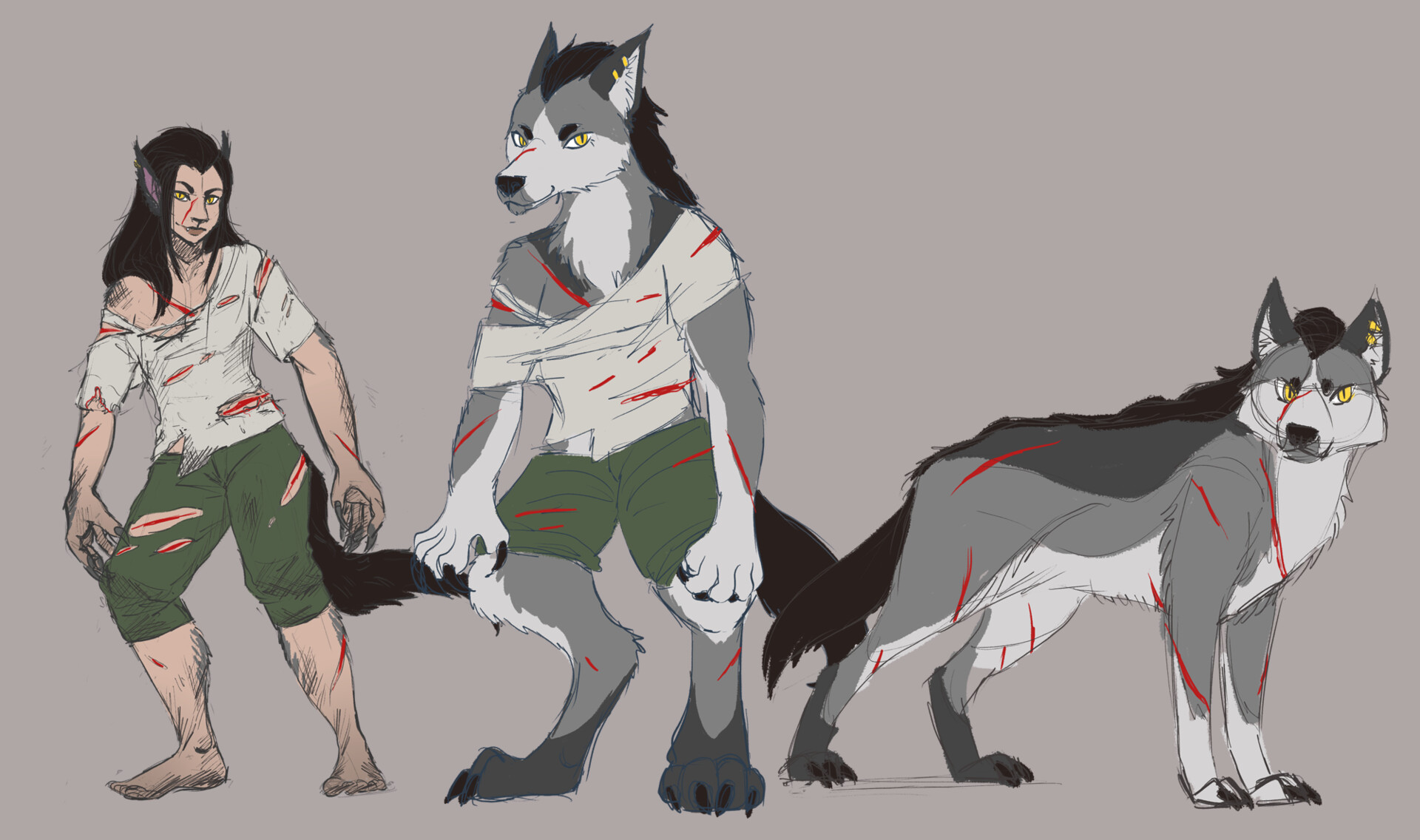 Charlie Orchard - (Little) Red and Akela - the Big Bad Wolf