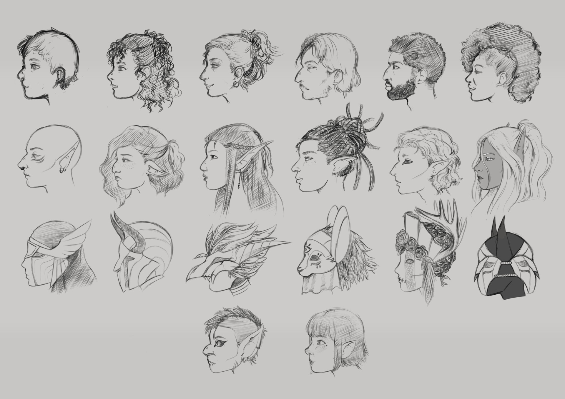 ArtStation - Various Fantasy Headshots
