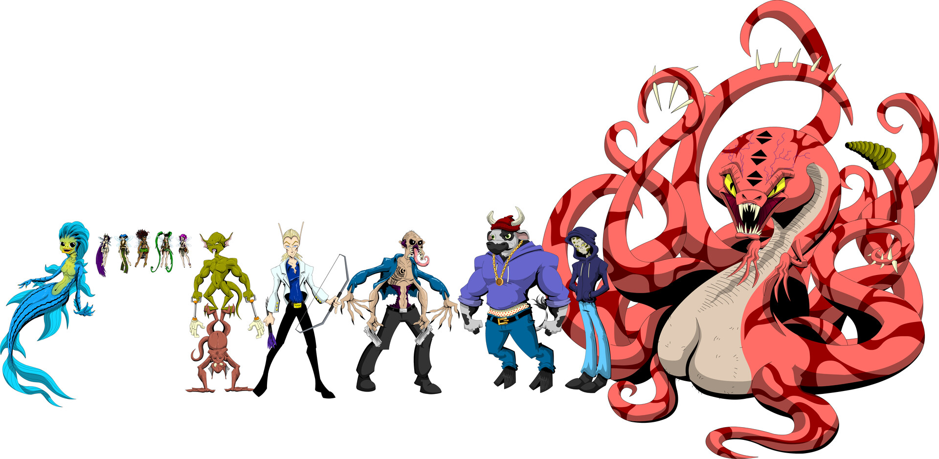 ArtStation - Combat Fairies character lineup