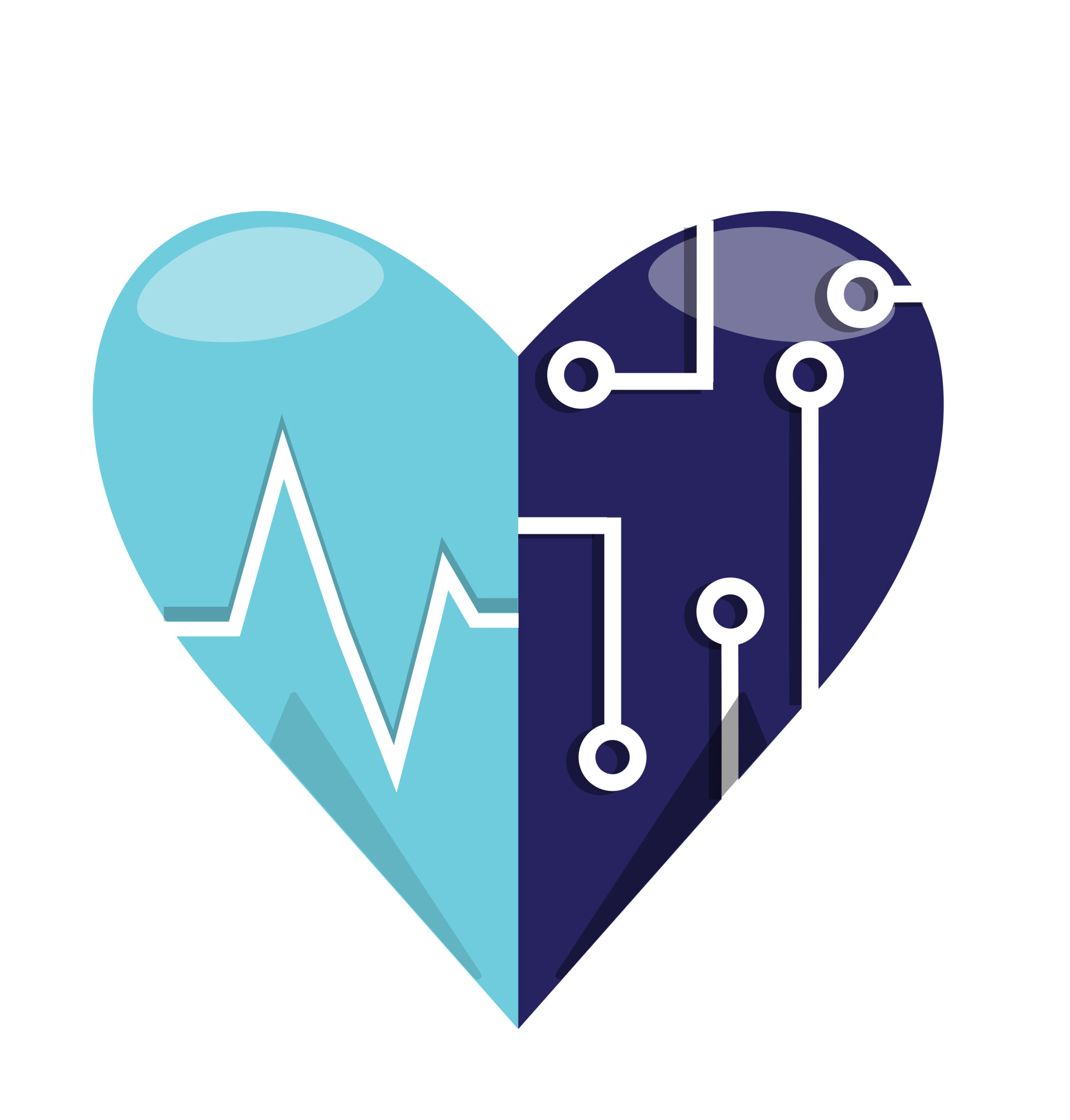ArtStation - Logo design heart health tech