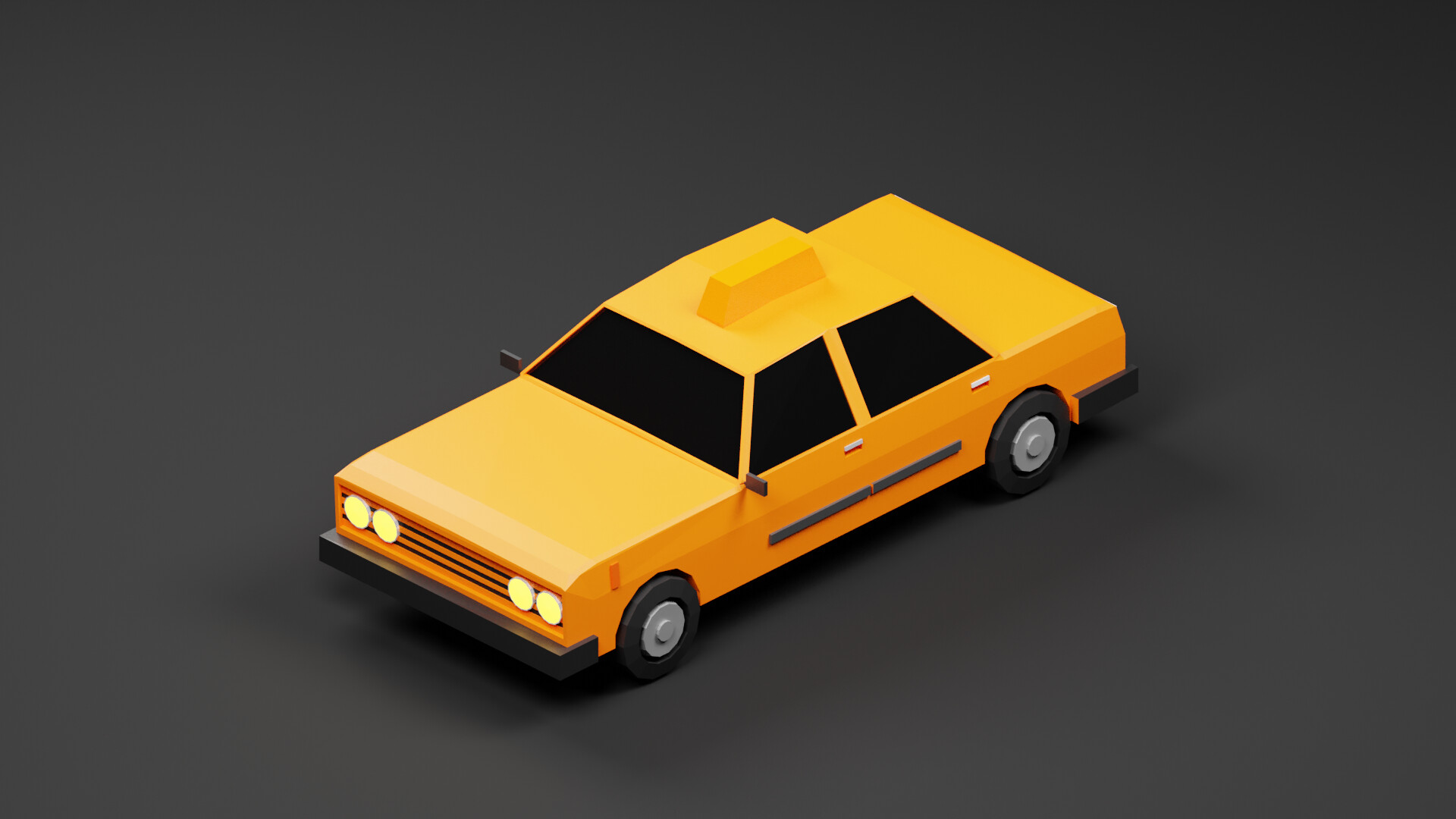 ArtStation - Low Poly Taxi