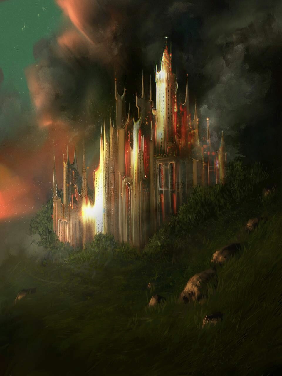 ArtStation - Castle of the Rising Sun