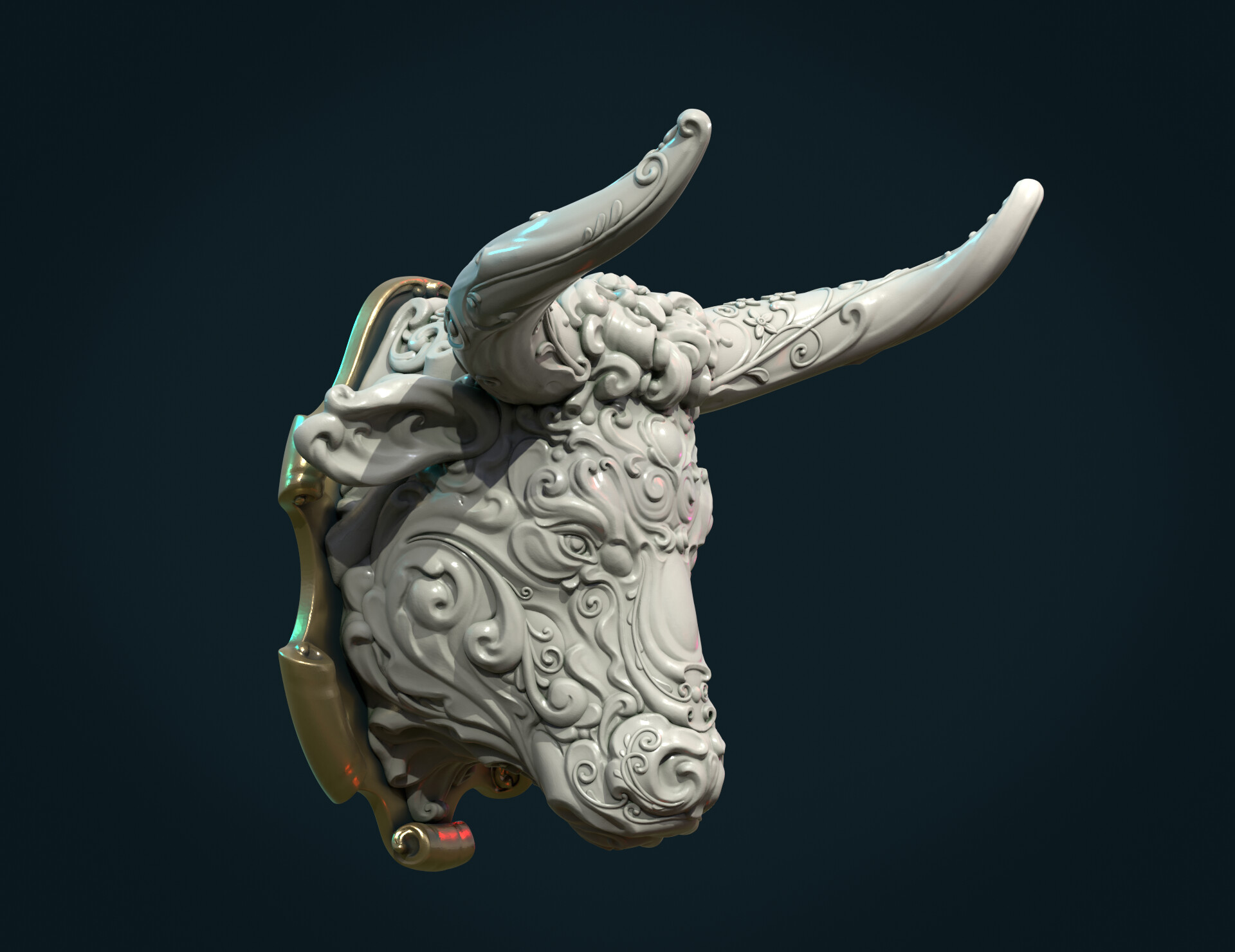 ArtStation - Ornate Bull Head