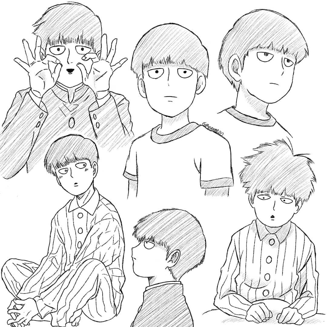 ArtStation - Shigeo Kageyama (Mob Psycho 100)