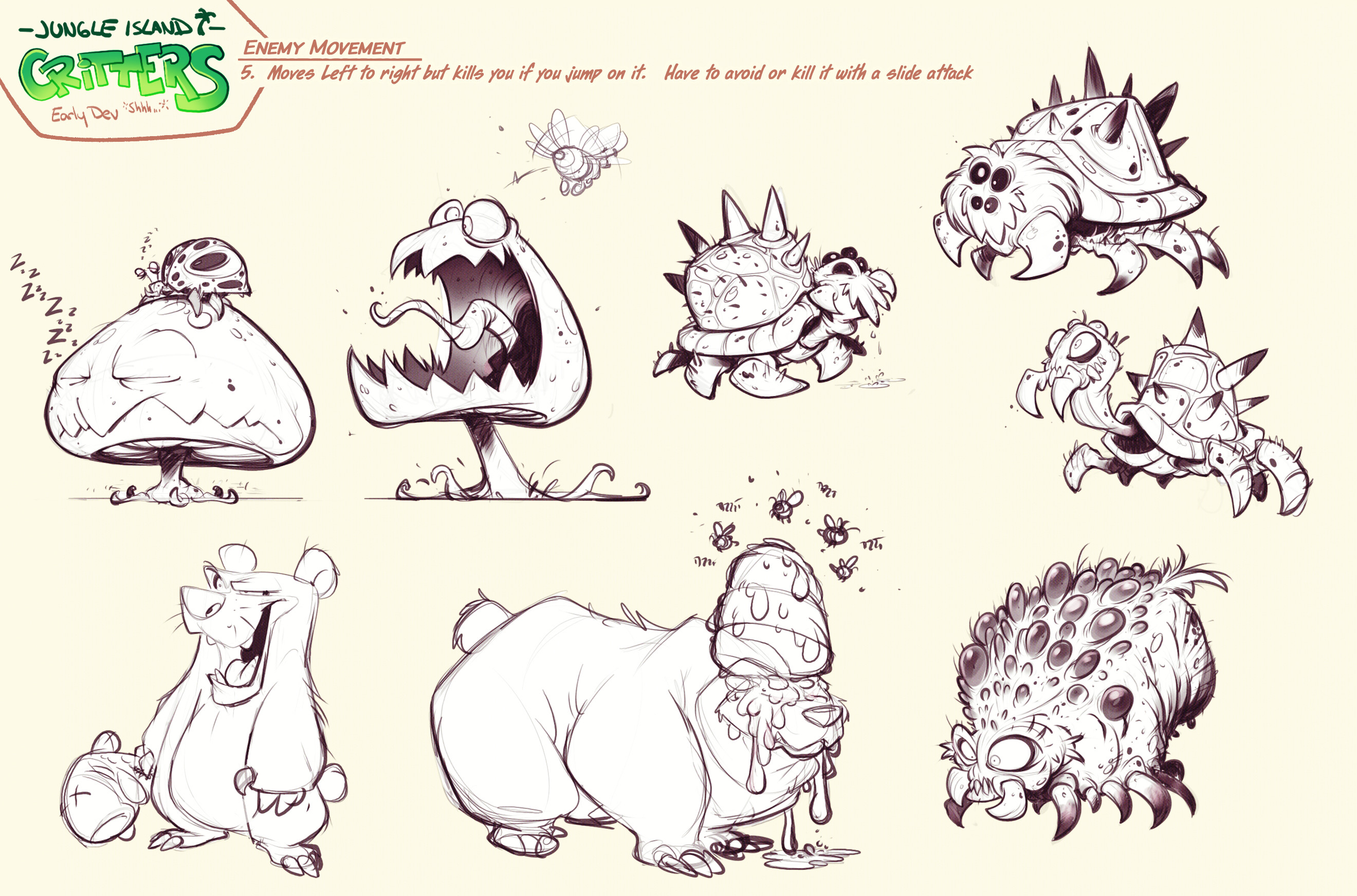 Sketchcraft - Crash 4: It's About Time - Jungle Critter Concepts