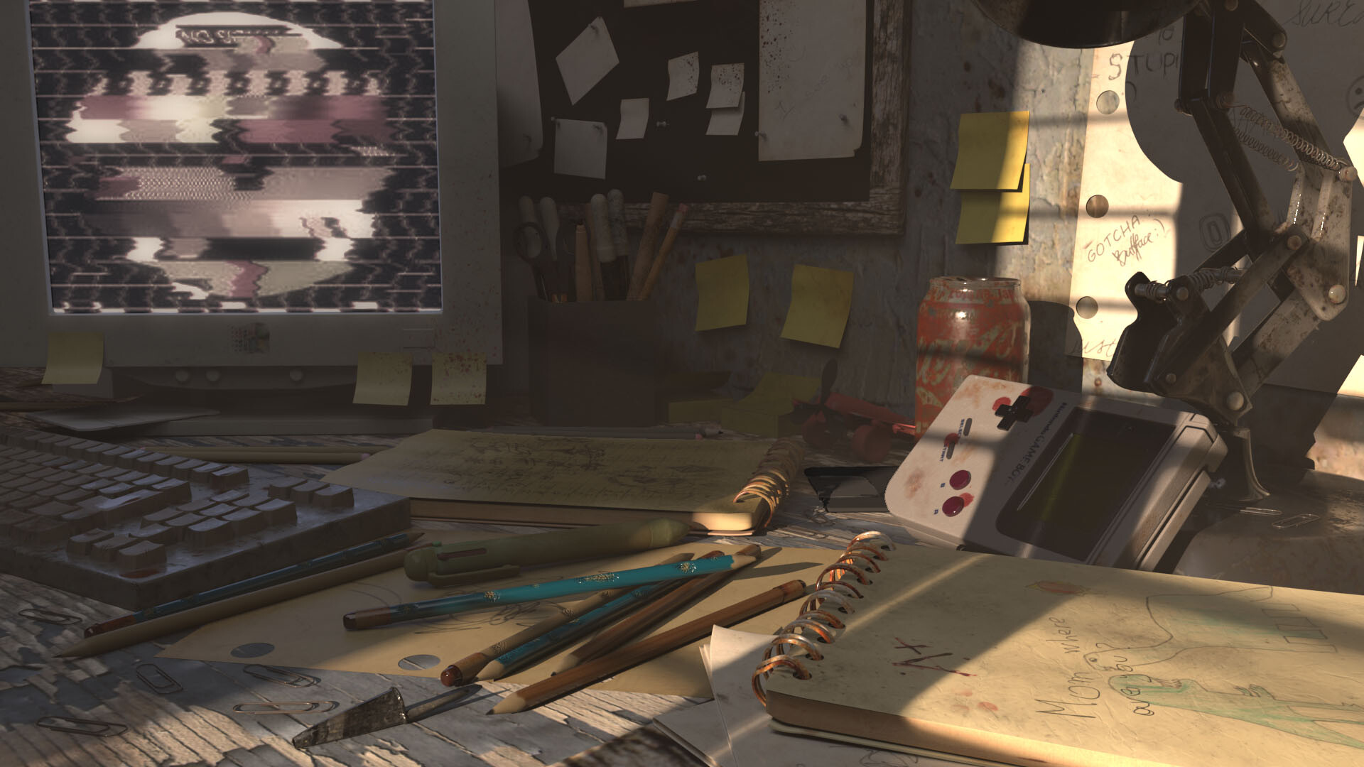 ArtStation - Post Apocalyptic Desk
