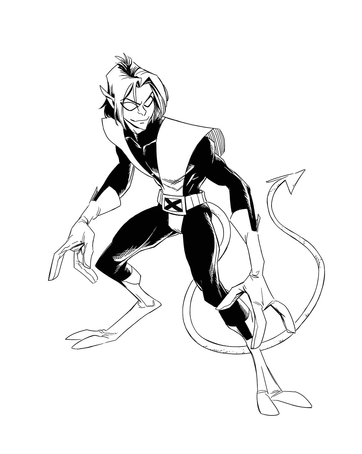 nightcrawler marvel coloring pages
