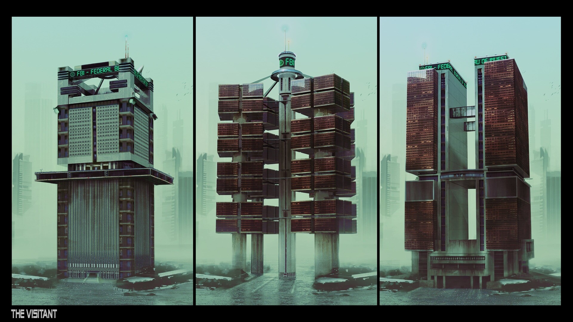 ArtStation - THE VISITANT - FBI Building Designs