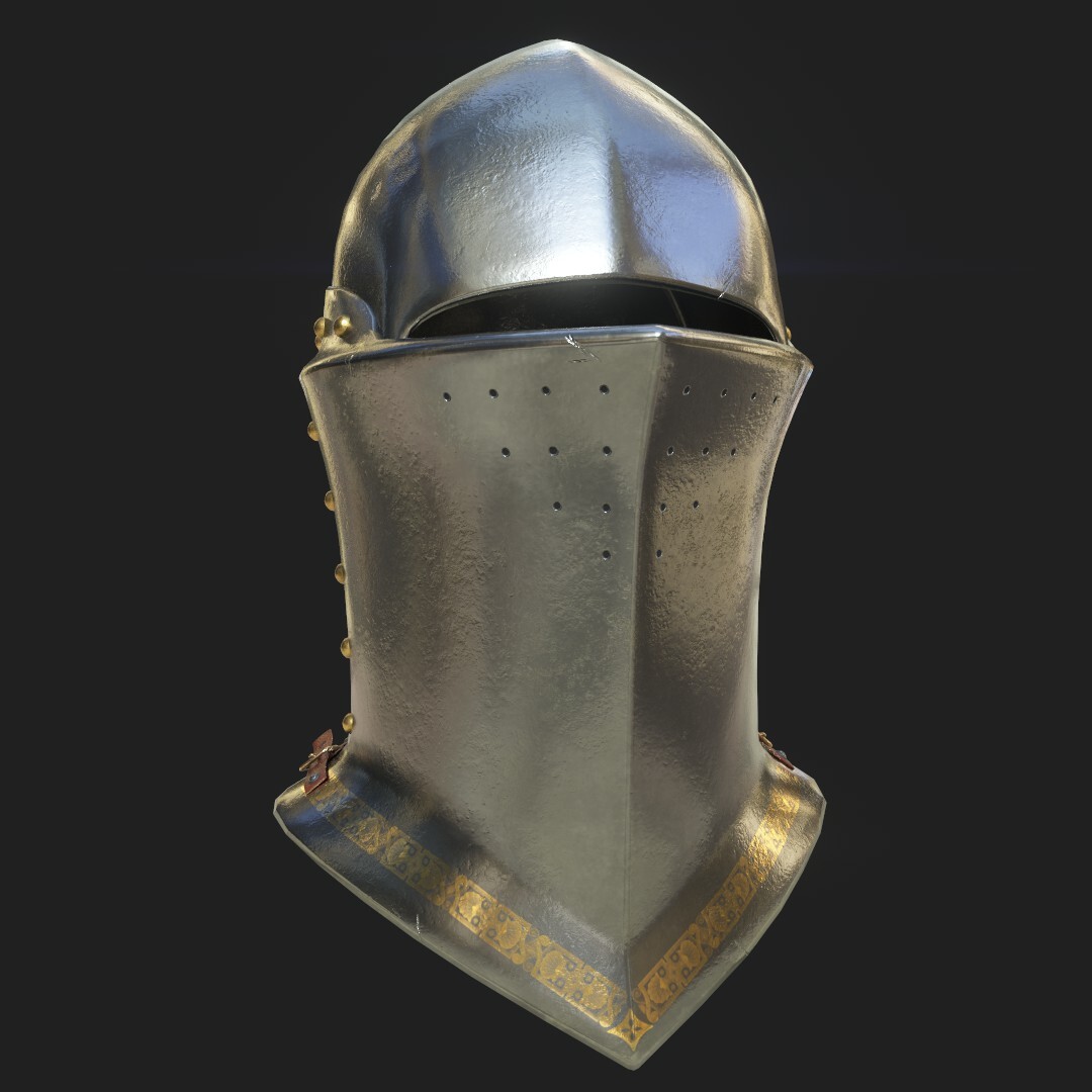 ArtStation - Medieval jousting helmet 3d model