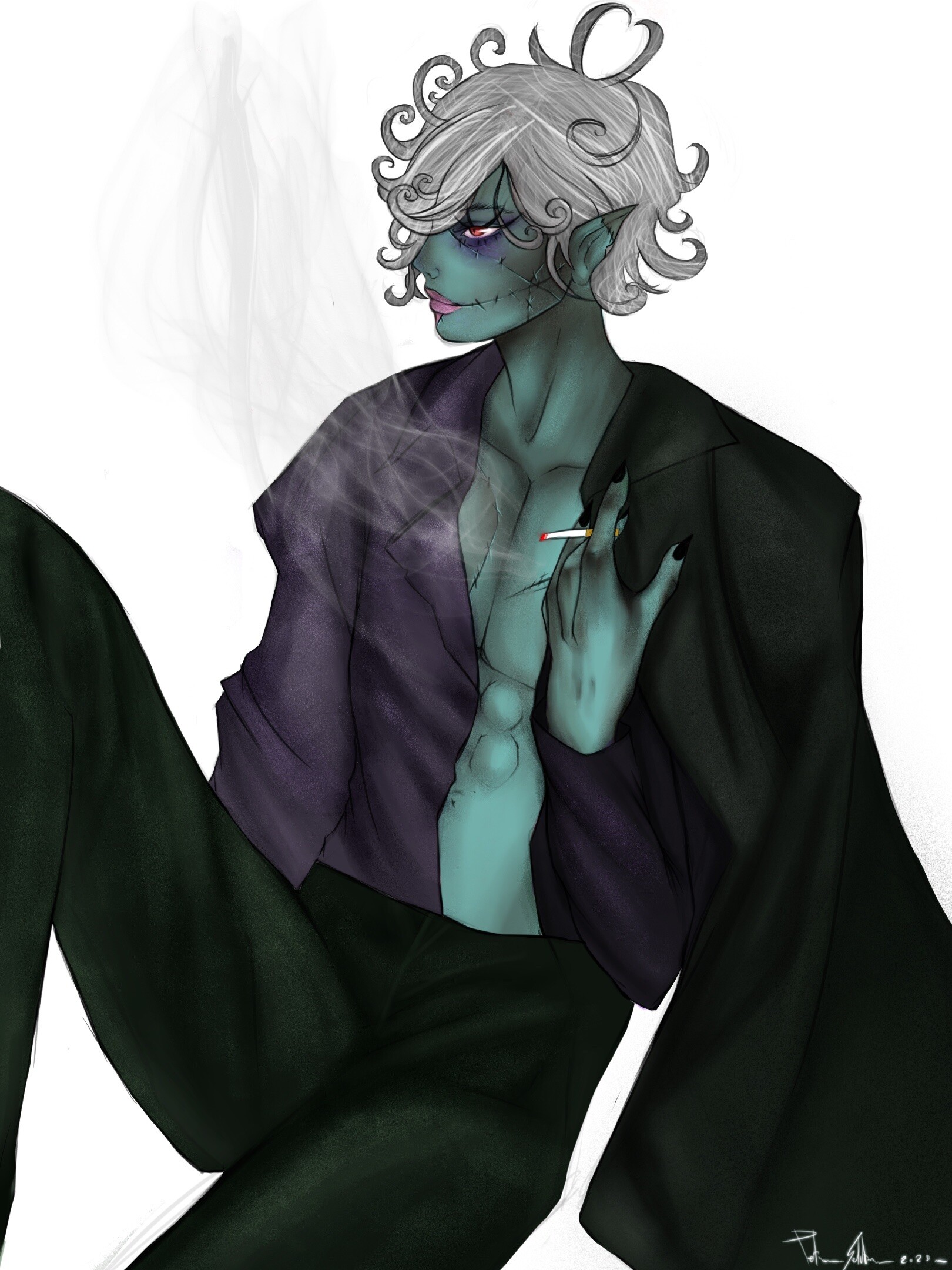 how to draw a zombie boy