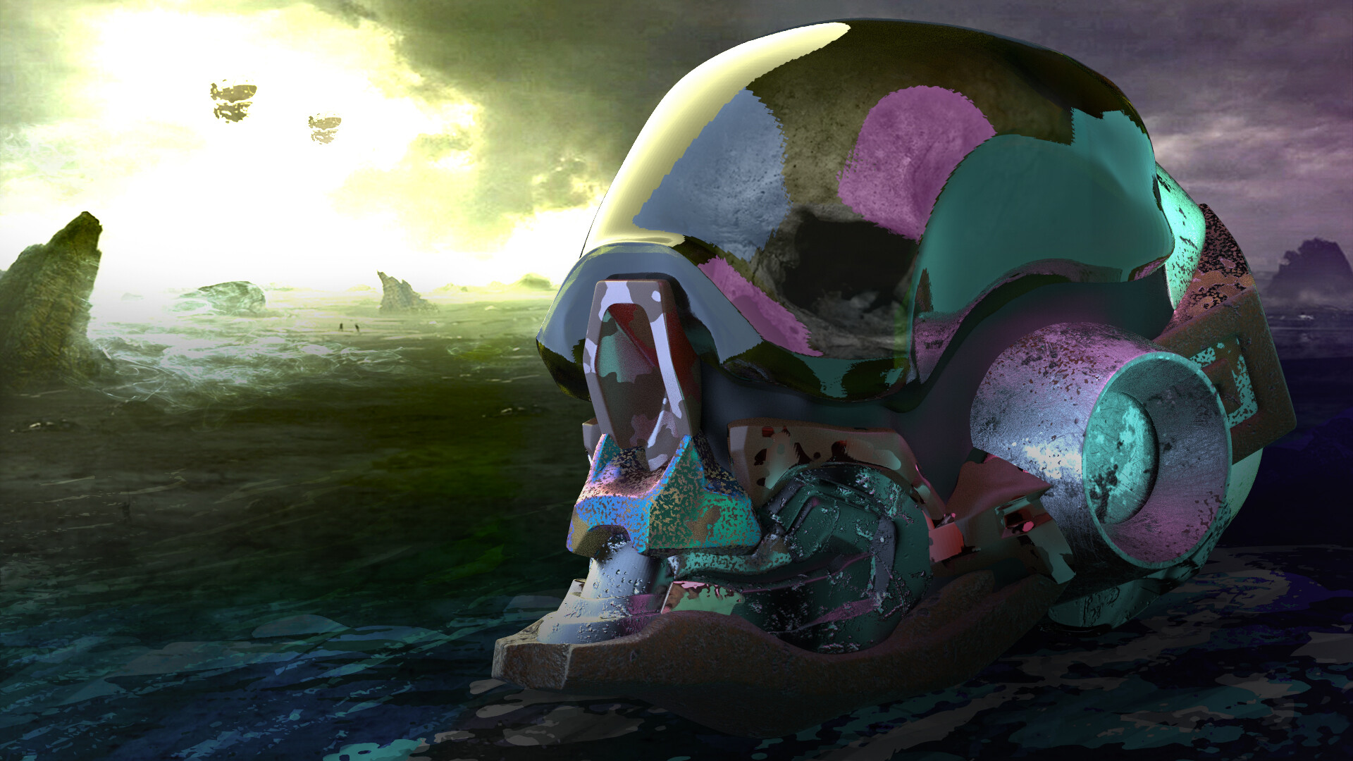 ArtStation - Concept Art Locus Helmet