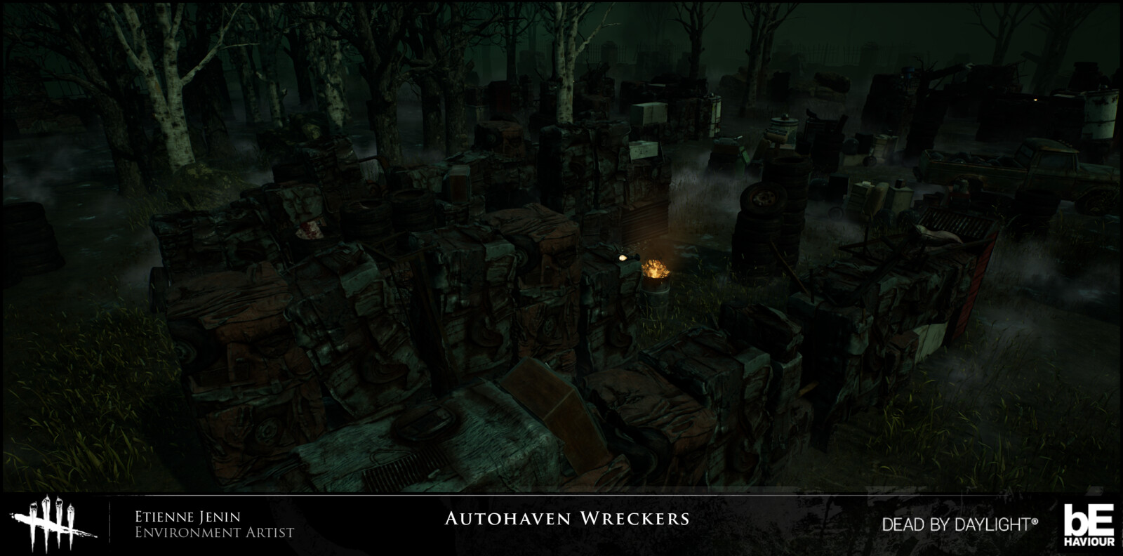 Étienne Jenin - Dead by Daylight Autohaven Wreckers Level art