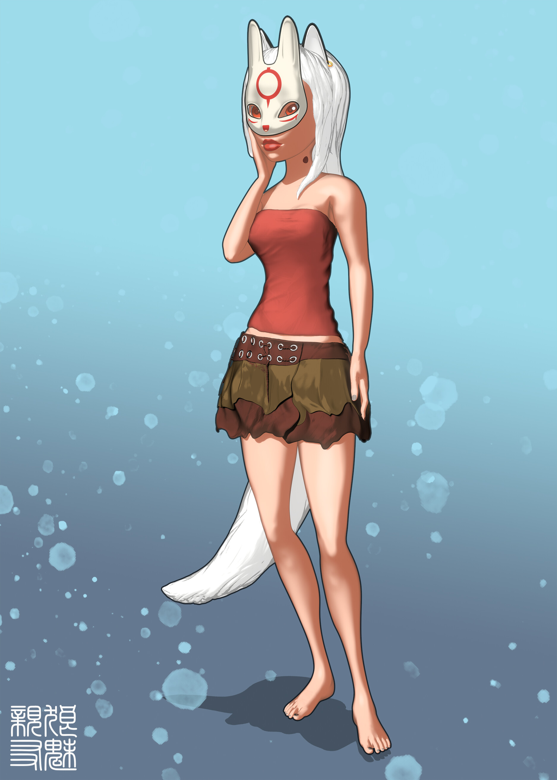 ArtStation - Trying out a bun mask