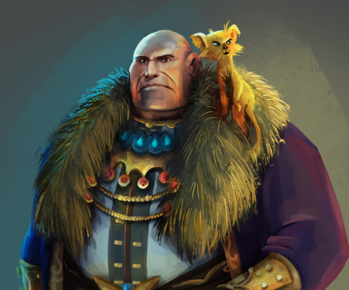 ArtStation - Fat King and Cat