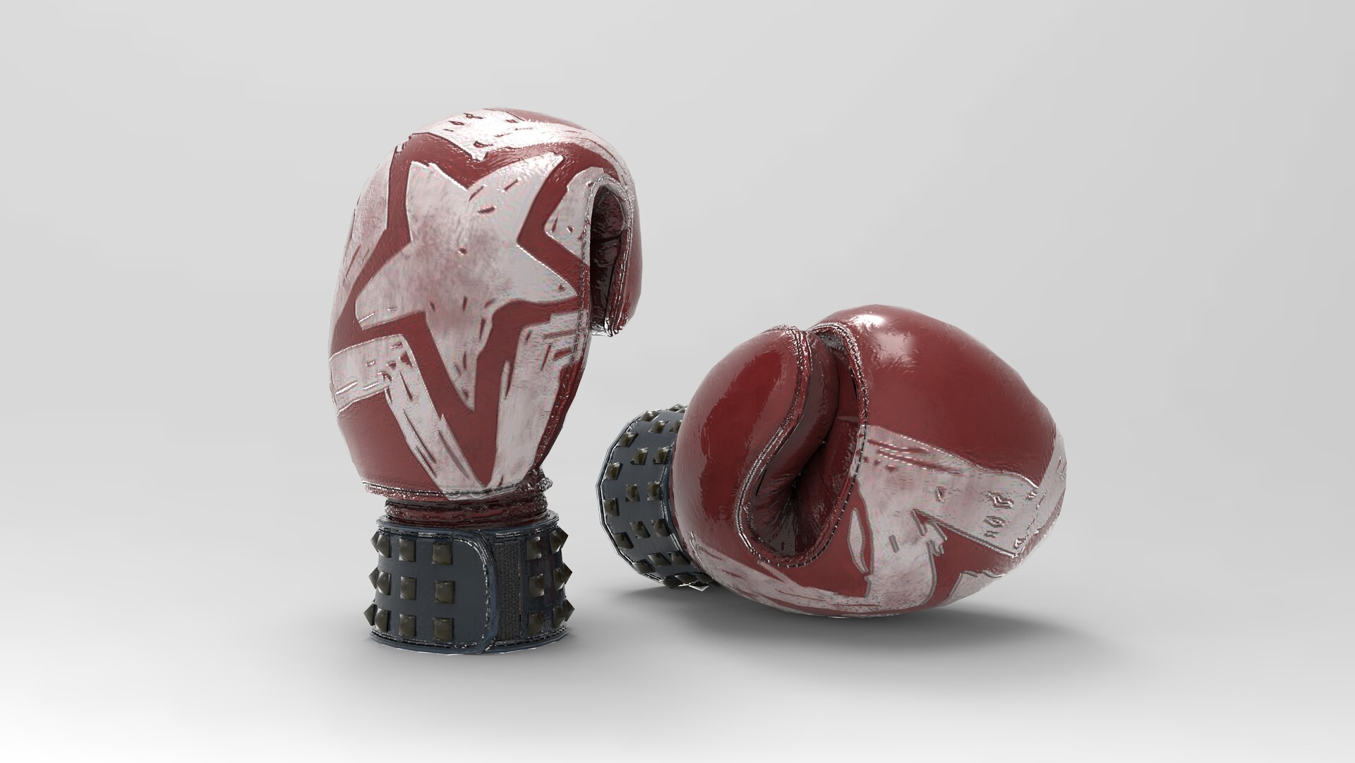 ArtStation - Old Skool Boxing Boxer Gloves Low Poly Prop Design ...