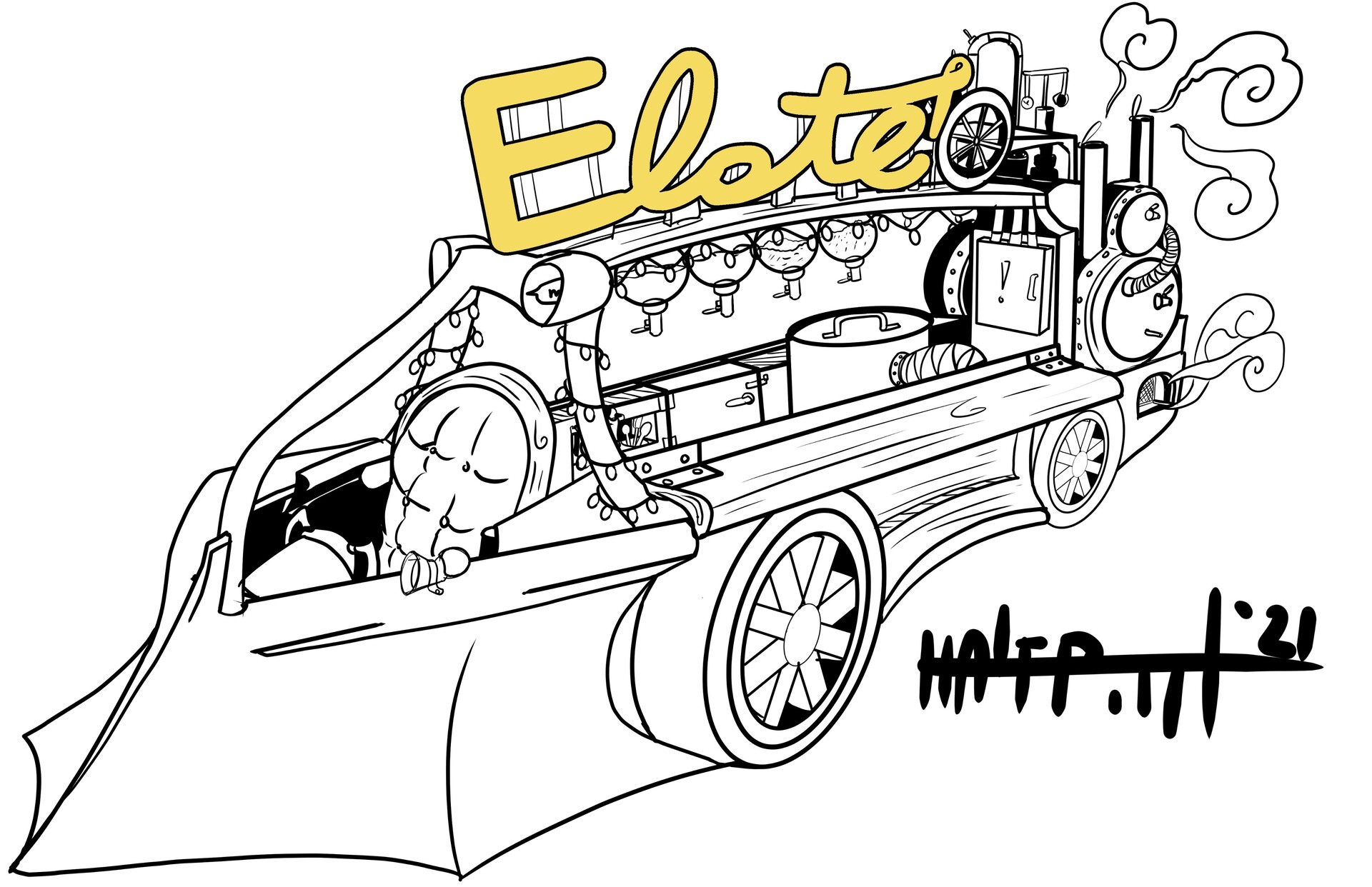 snot rod coloring page