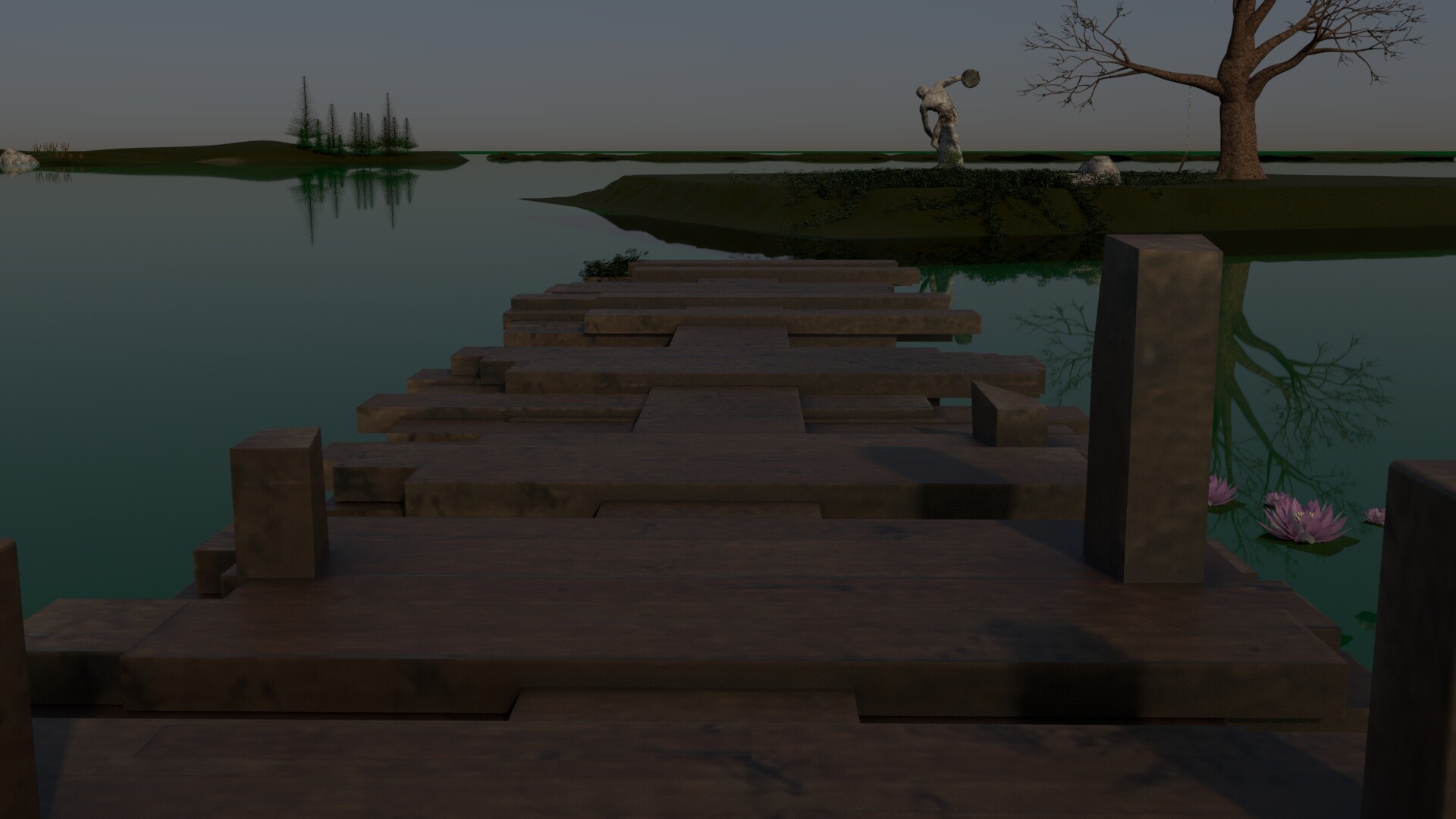 ArtStation - bridge to the lake