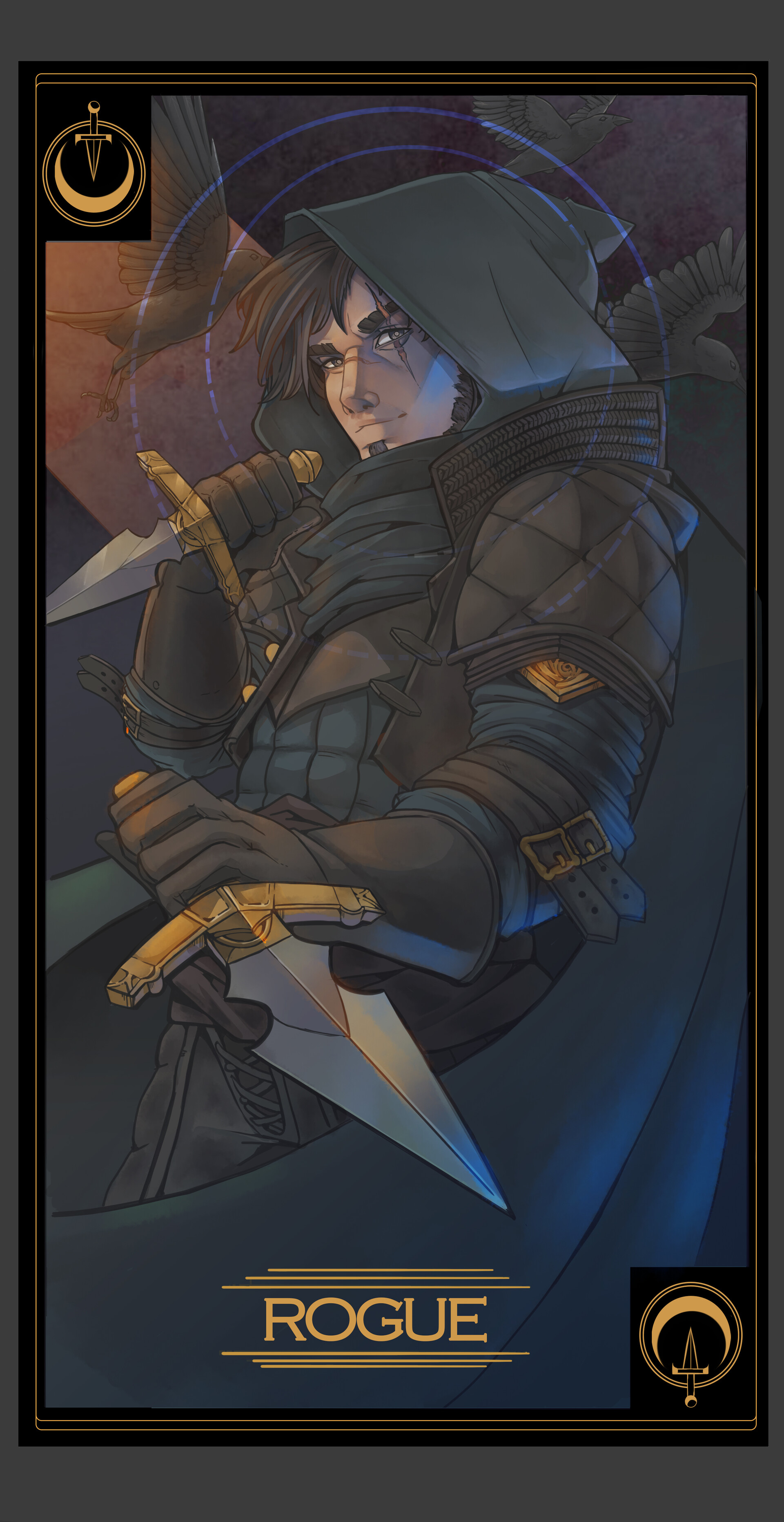 ArtStation - DnD Tarot Card-Rogue