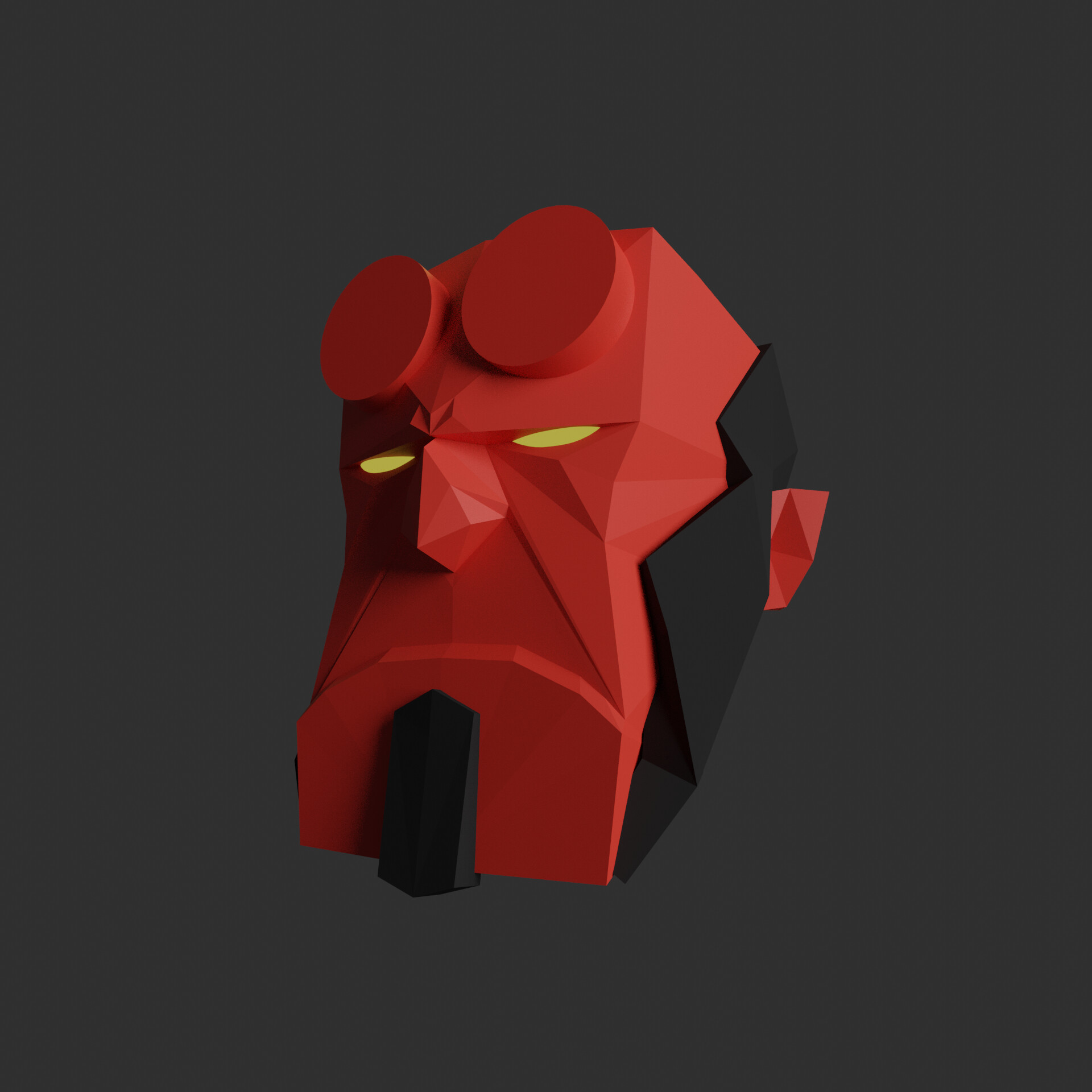 ArtStation - Hellboy Head