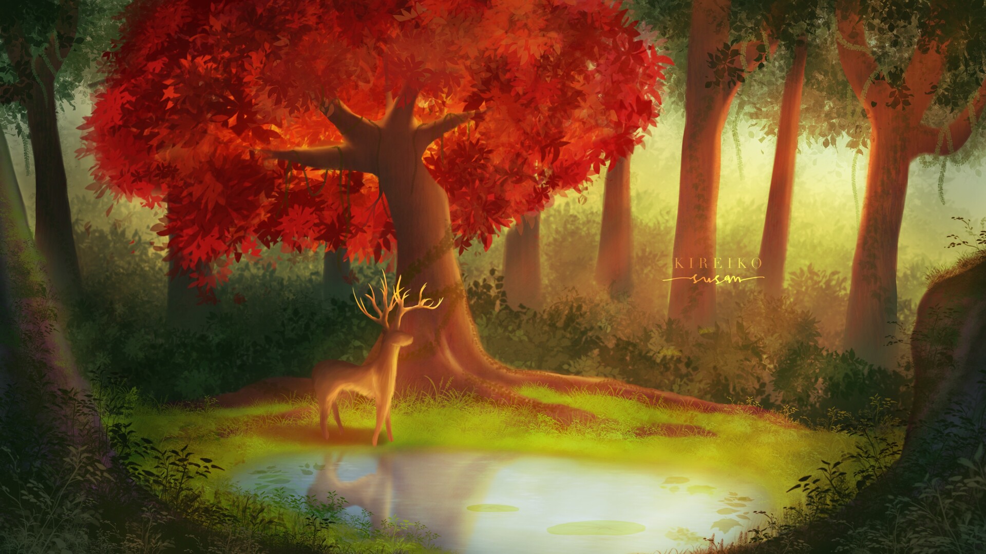 ArtStation - Lost Deer in the Forest