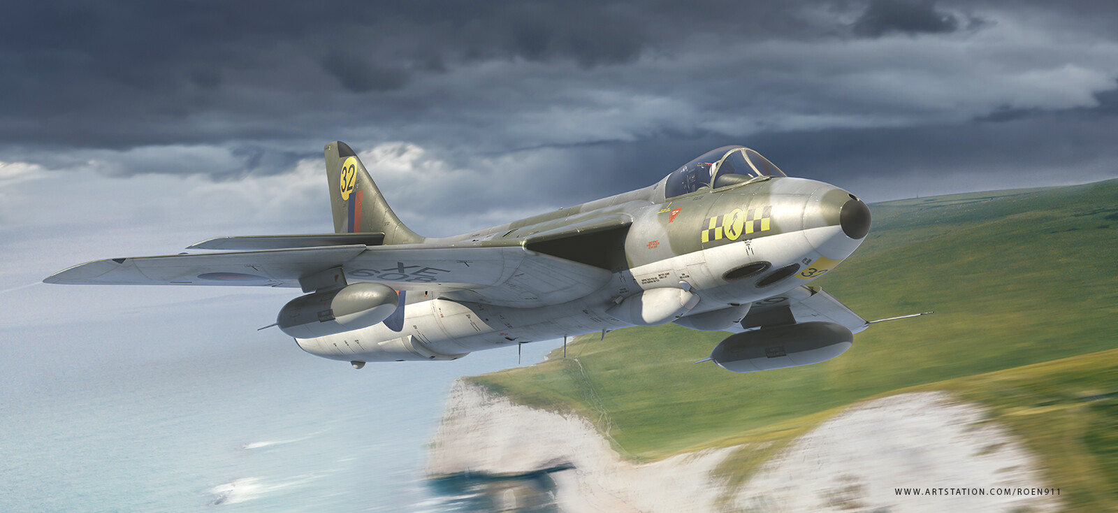 ArtStation - Hawker Hunter