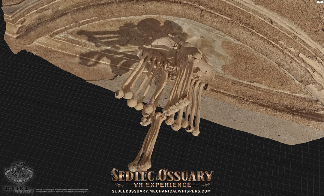 Robert Morris - Sedlec Ossuary Bone Church - Ceiling Bone Decoration 01