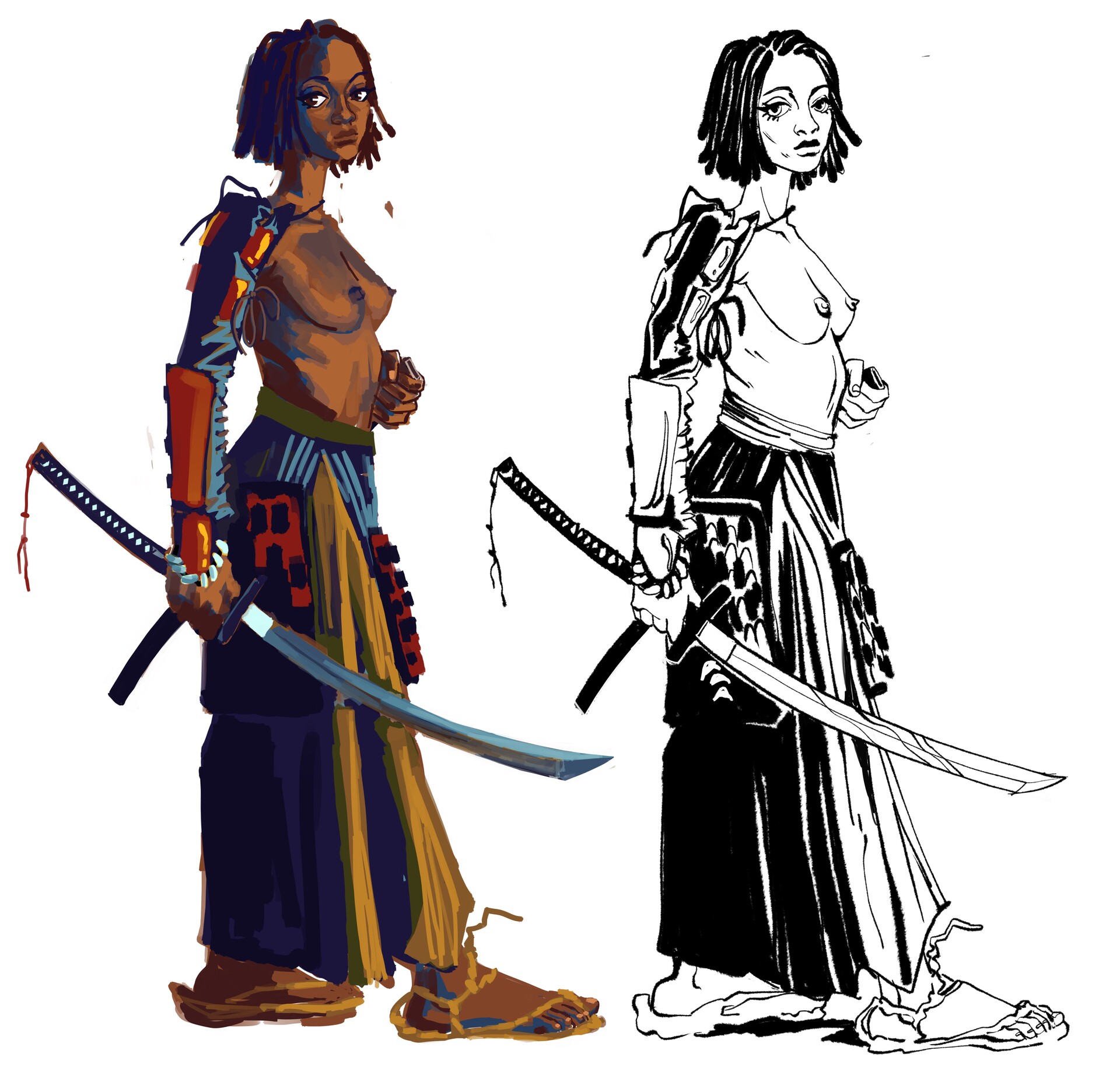 ArtStation - Samurai study