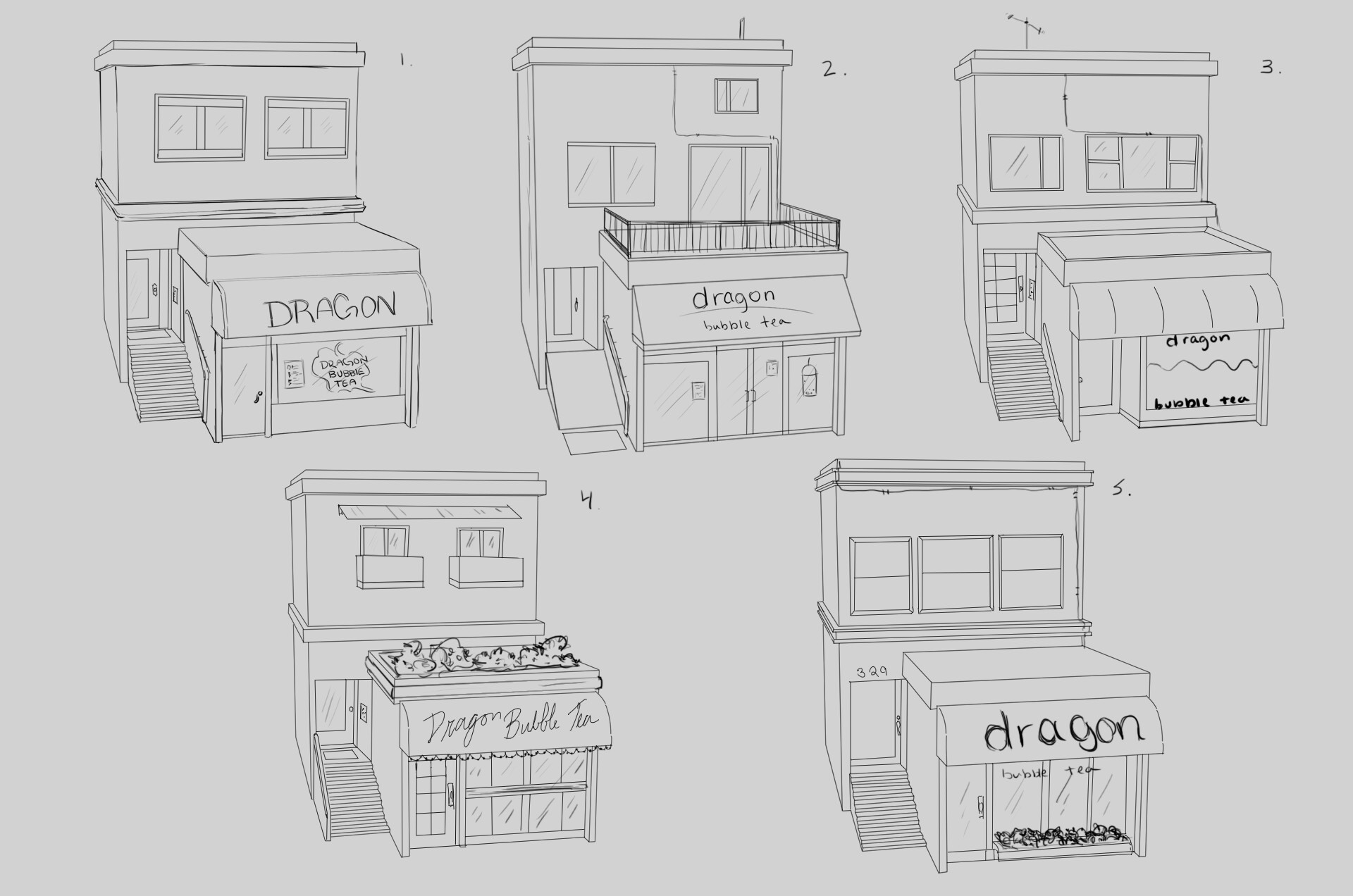 ArtStation - Bubble Tea Shop Concepts