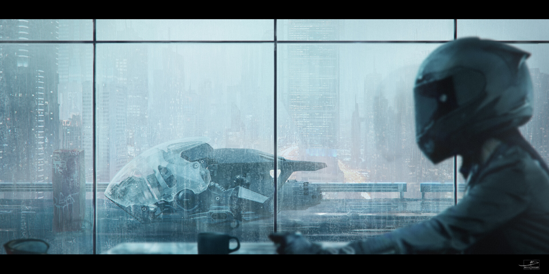 ArtStation - Café Break, Somewhere In The Future