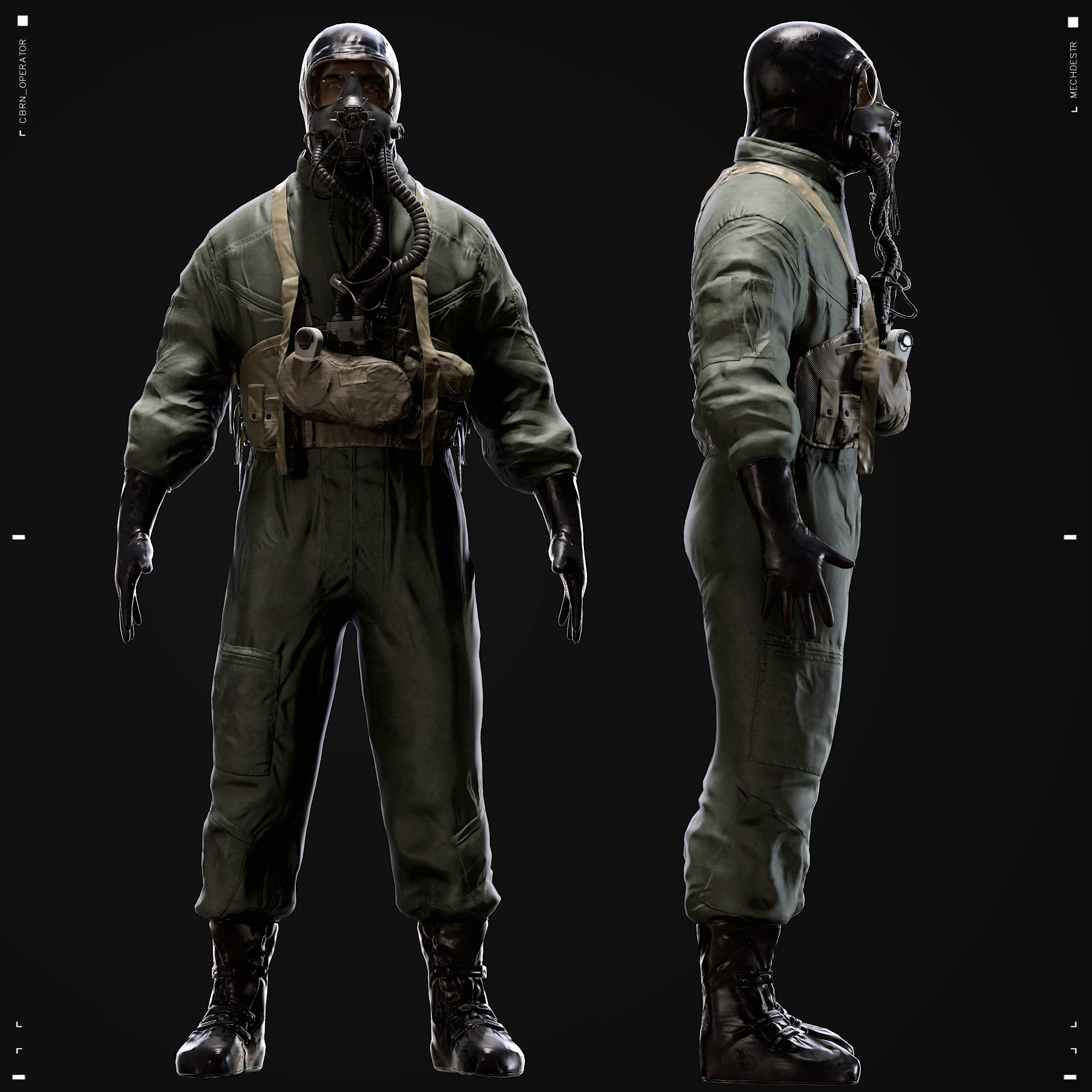 Aleksandra Akimova - CBRN Operator with AR5 Aircrew Gasmask