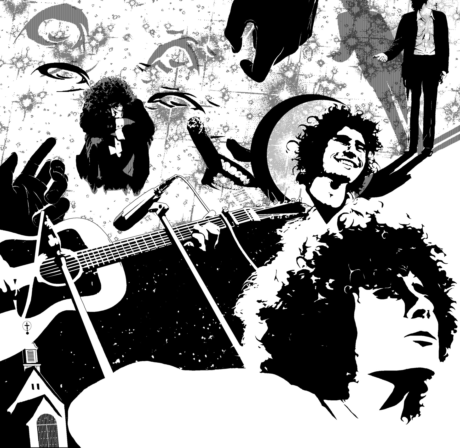 ArtStation - Tim Buckley 2-Colour Memorial Mural Concept - October 2020