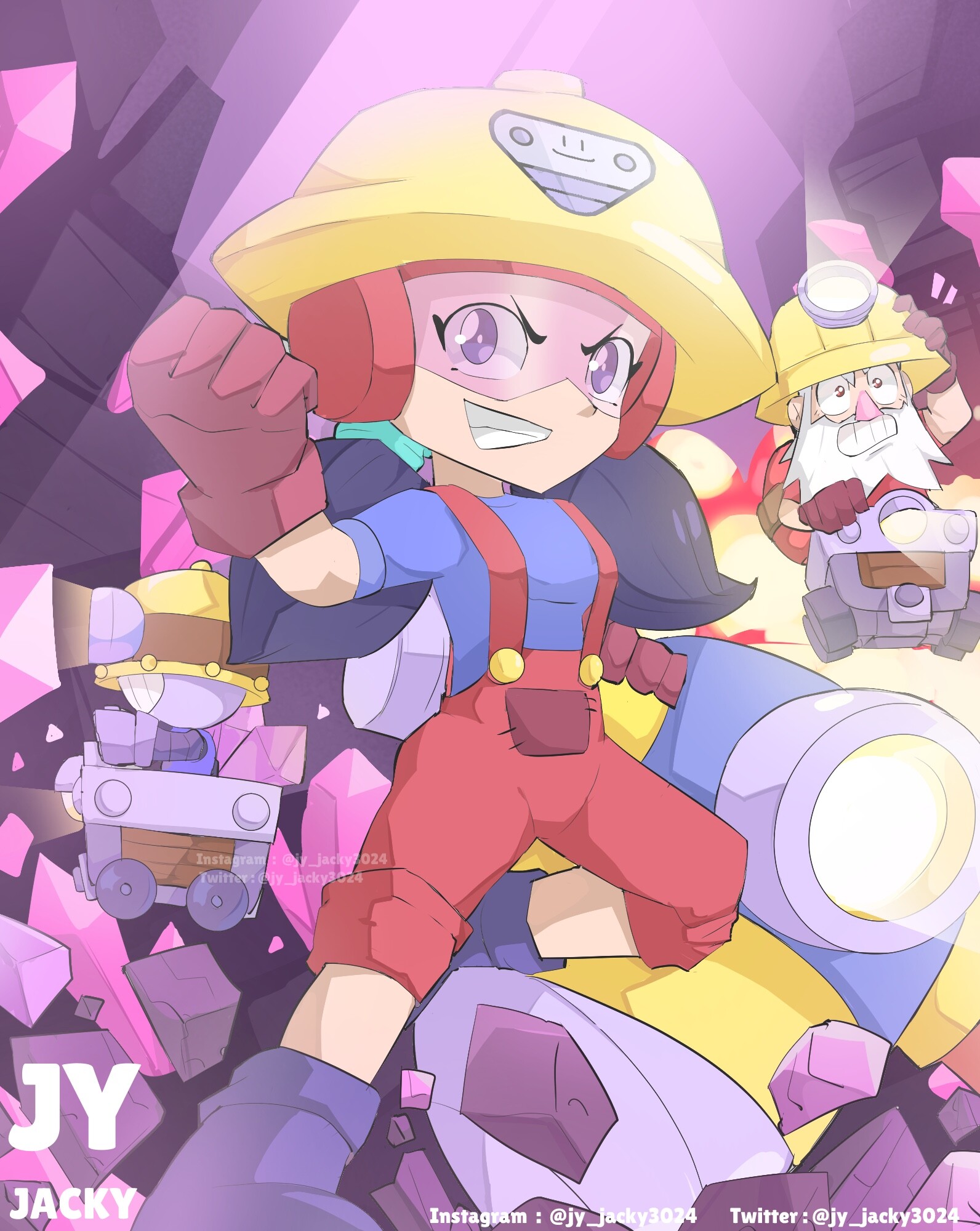 ArtStation - The Gem Mine (Miner) trio Brawl stars Fanart