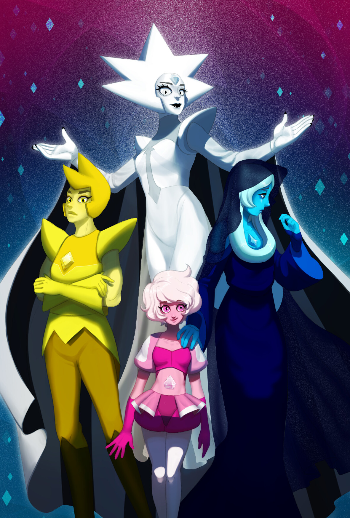 ChiNga Yan - 【Fanart】Steven Universe_Diamonds