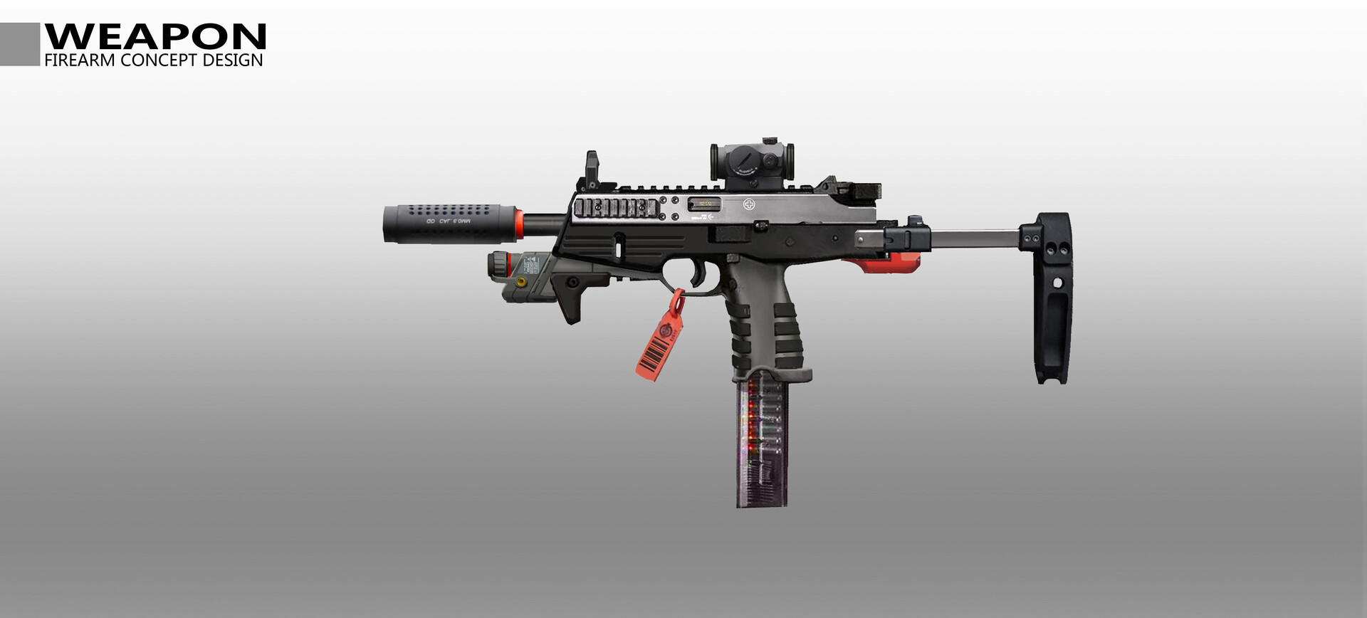 ArtStation - Submachine gun weapon concept art