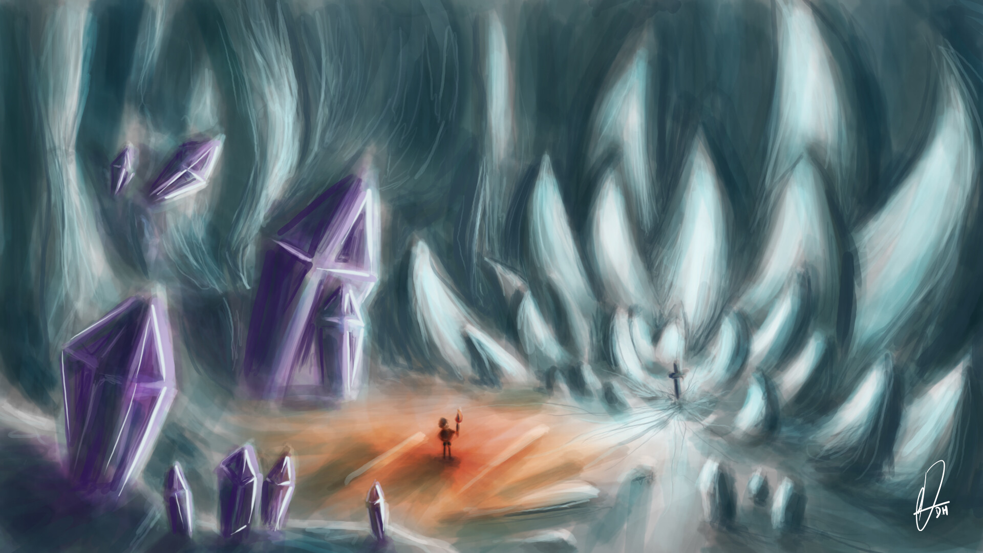 David Hosea - Cave Concept Art