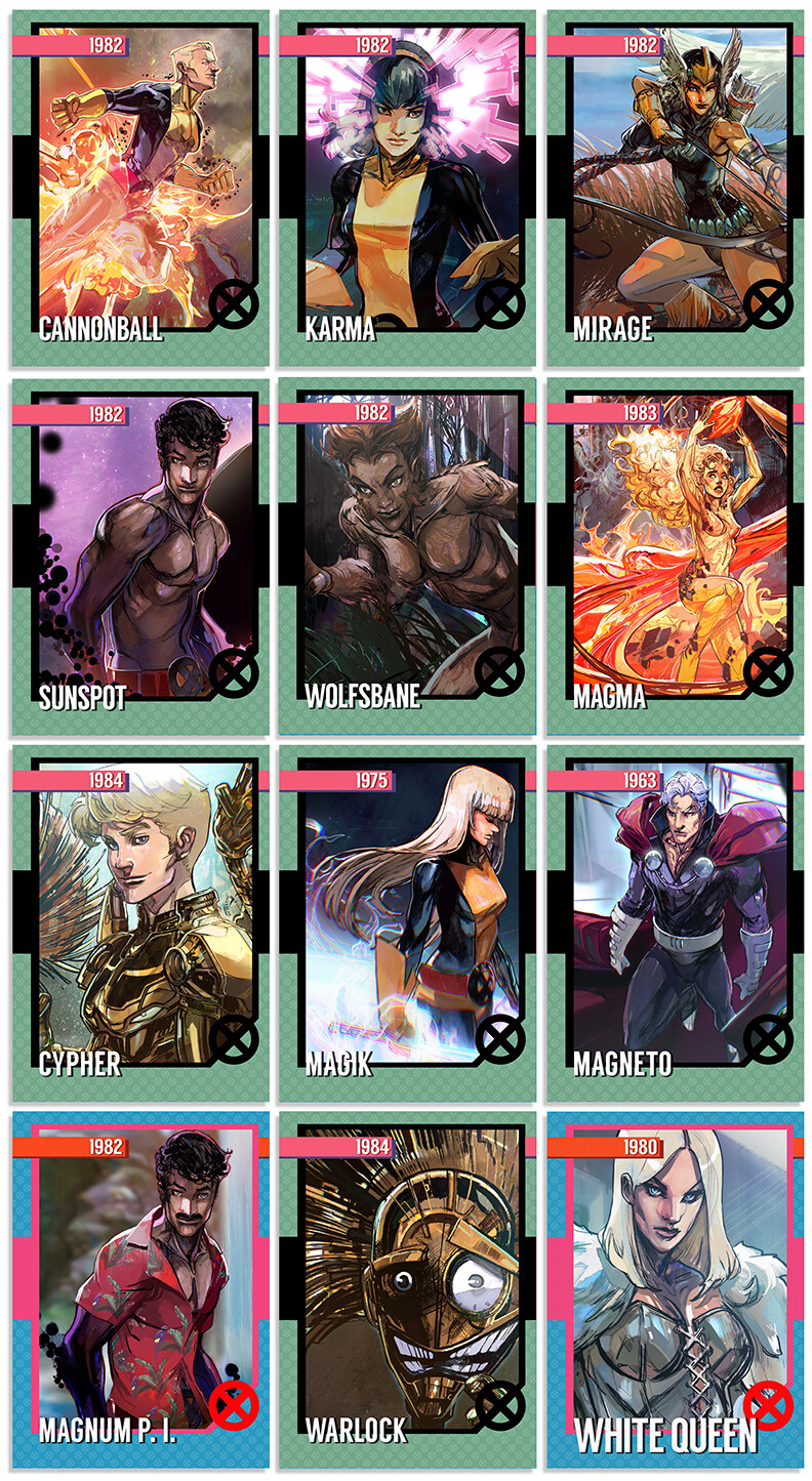 ArtStation - x-men trading cards
